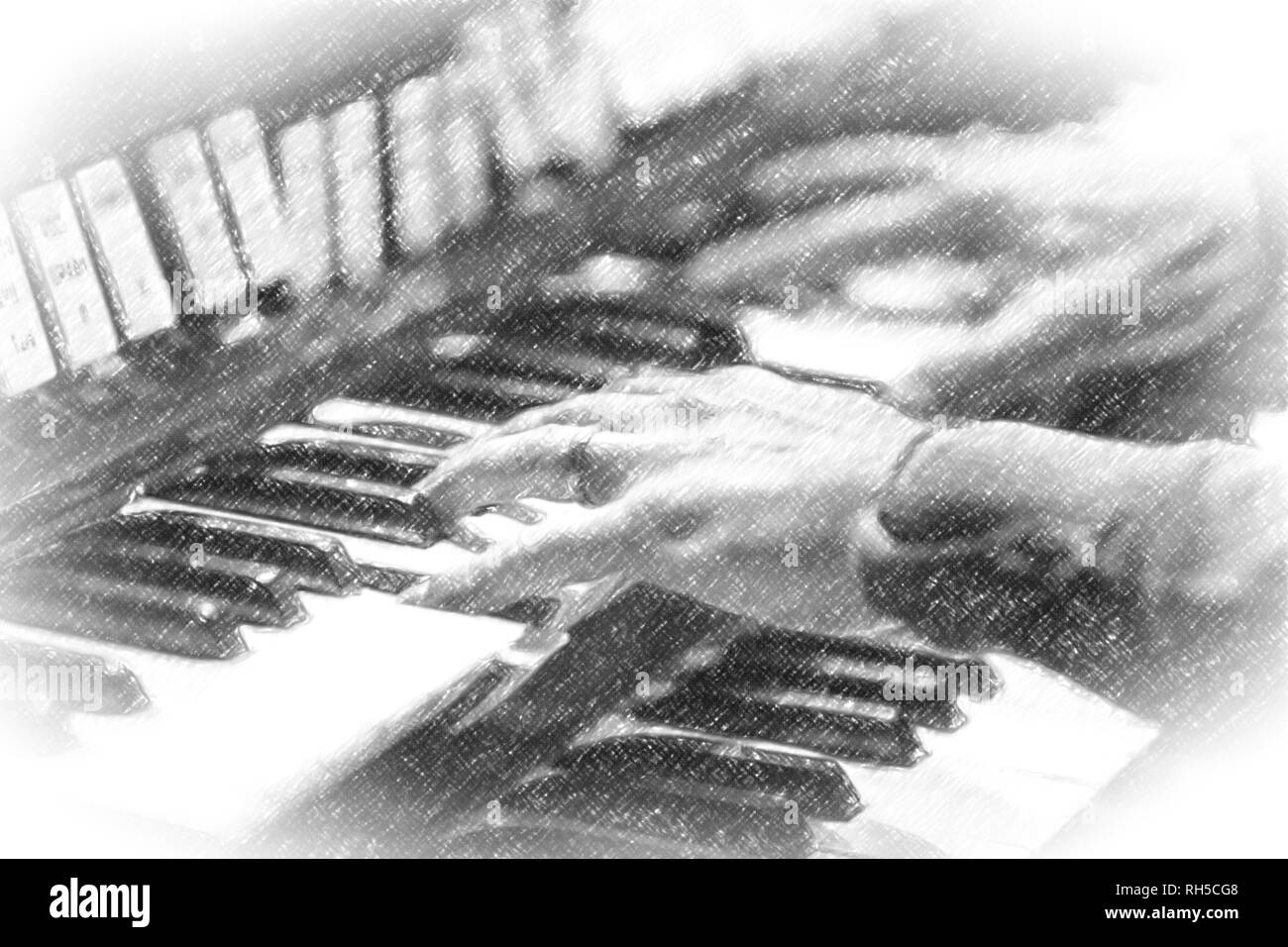 Organ player illustration hi-res stock photography and images - Alamy