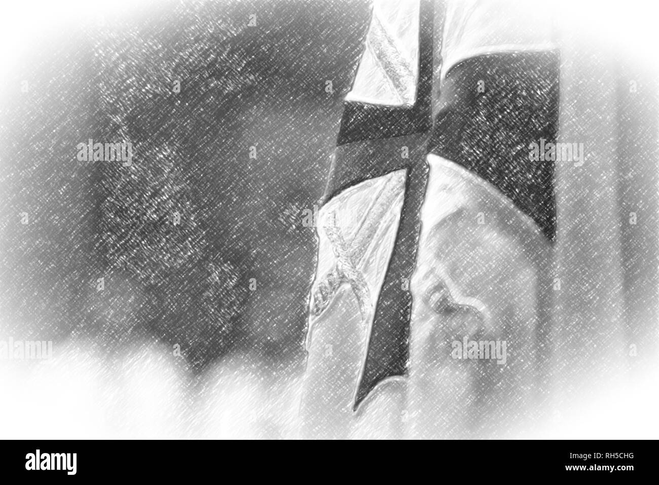 Catholic Templar Knights participate in the ritual of Holy Mass with ...