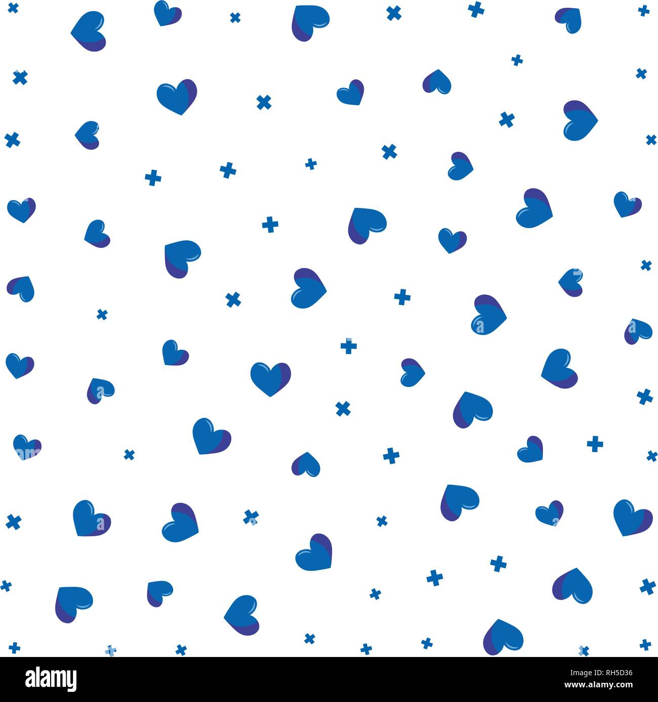 blue hearts love decoration background vector illustration Stock Vector ...