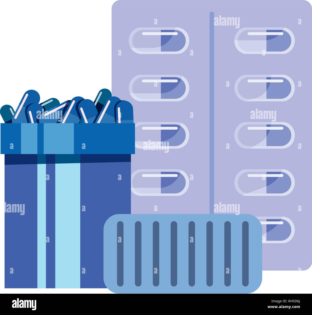 medicine packaging capsules supplies vaccination vector illustration ...