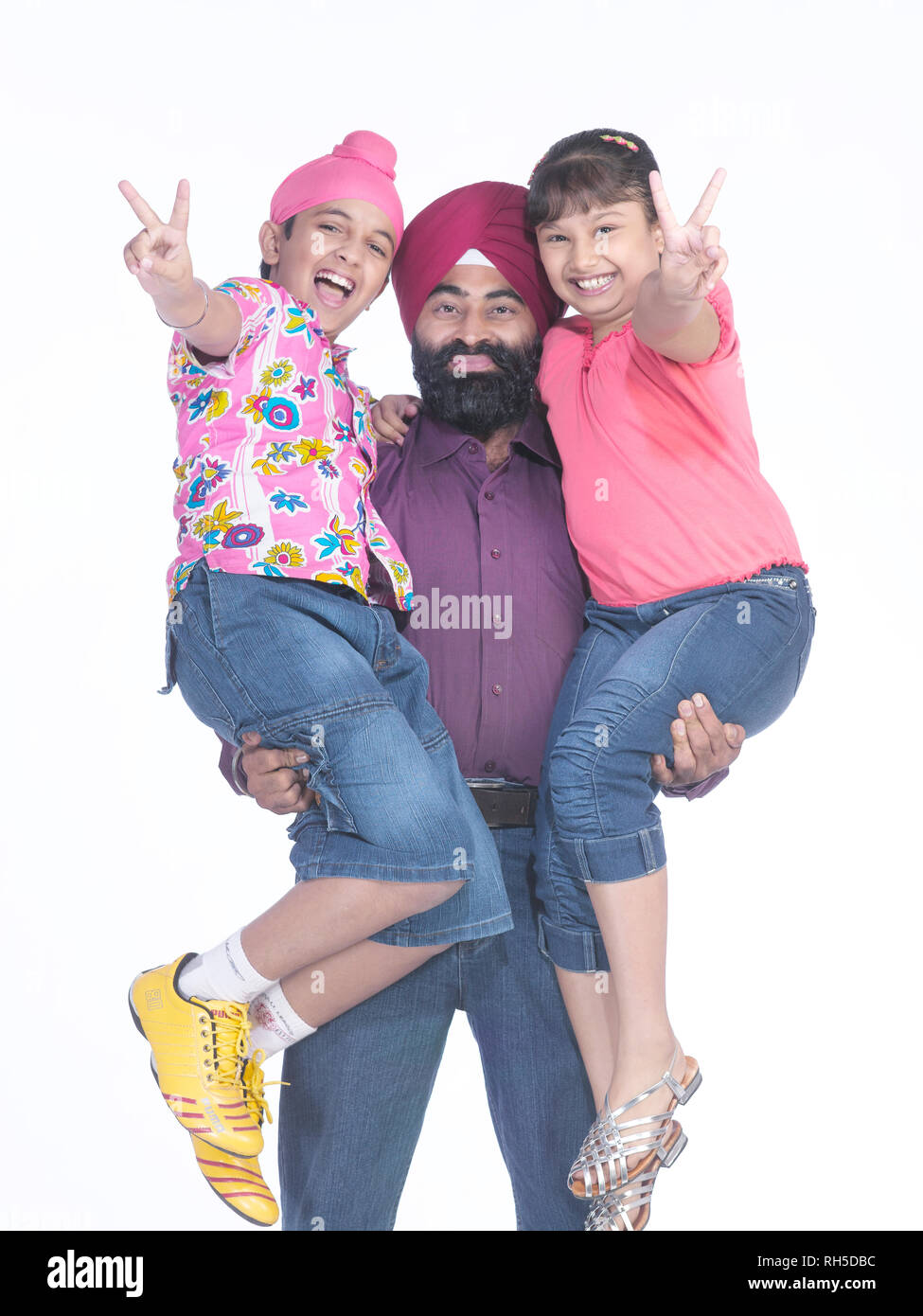 Sikh father son Cut Out Stock Images & Pictures - Alamy