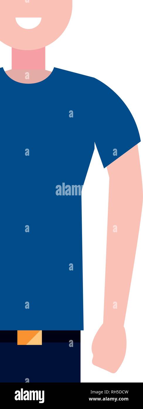 man character border white background vector illustration Stock Vector ...