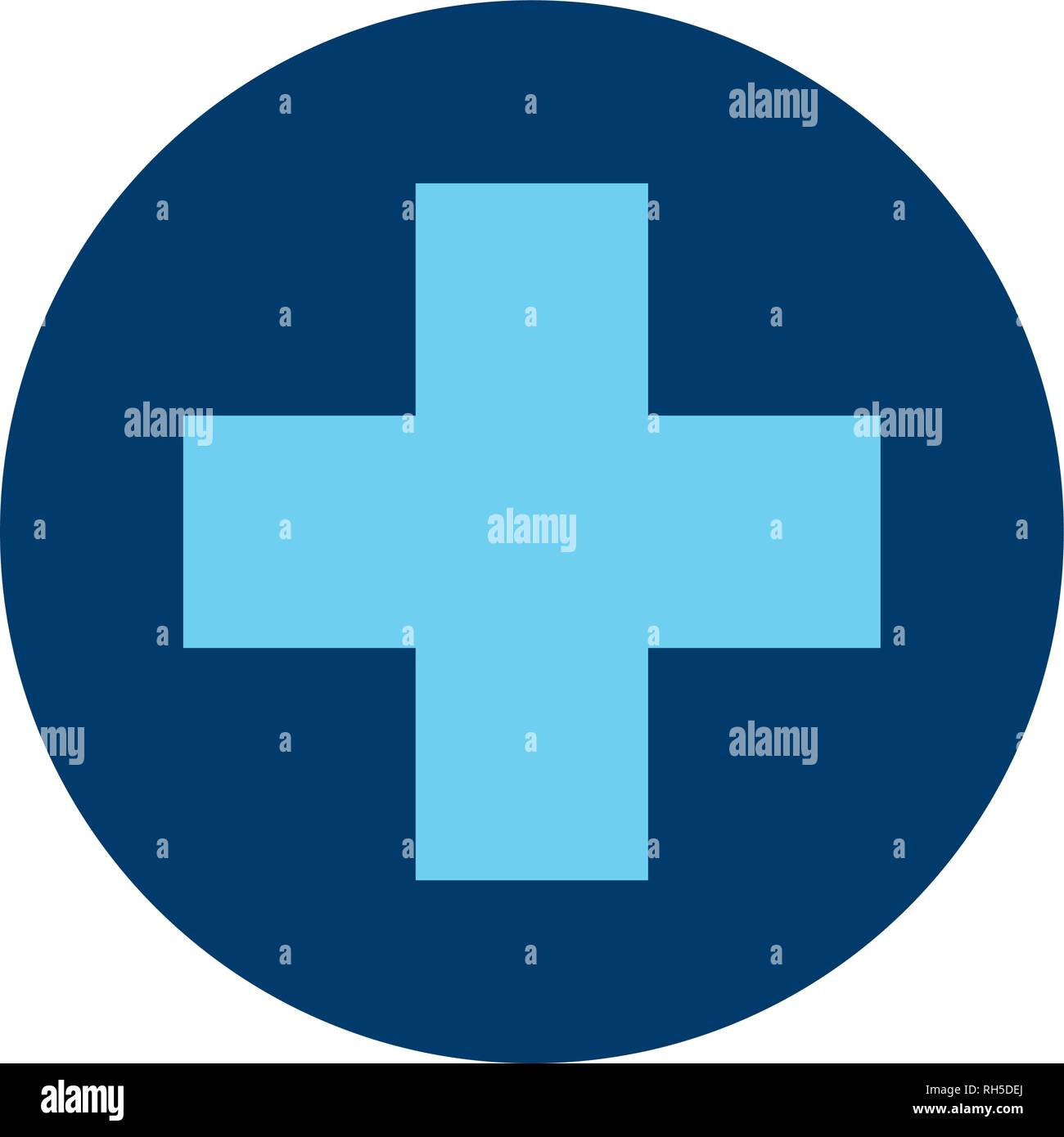 blue cross medical symbol badge vector illustration Stock Vector Image ...