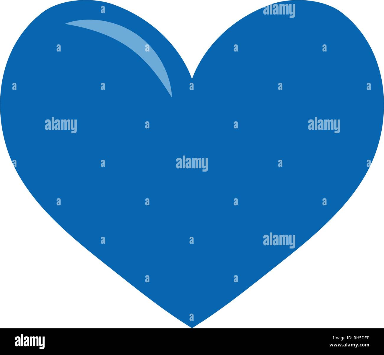 blue heart healthy on white background vector illustration Stock Vector ...