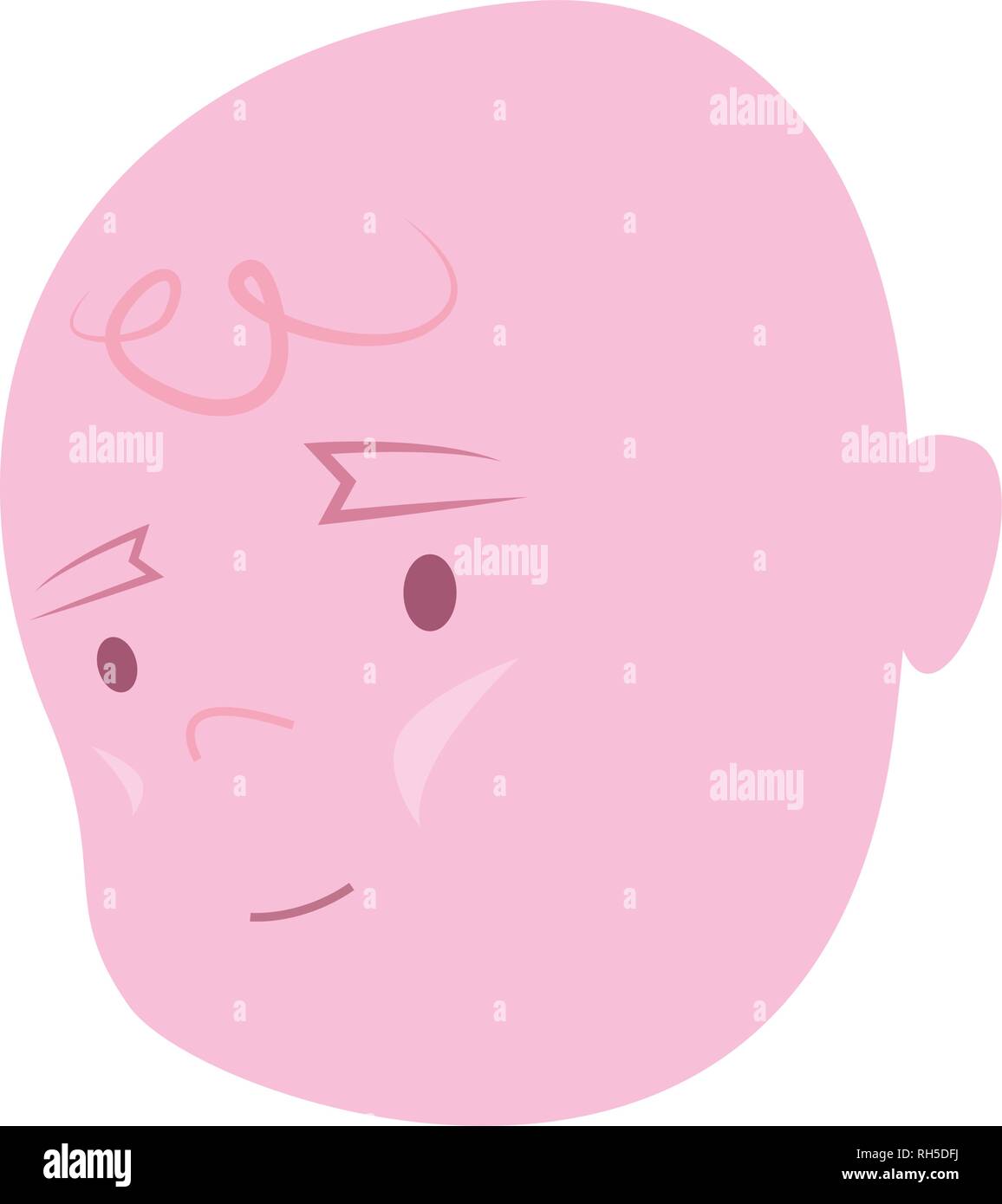 cute baby boy face on white background vector illustration Stock Vector ...