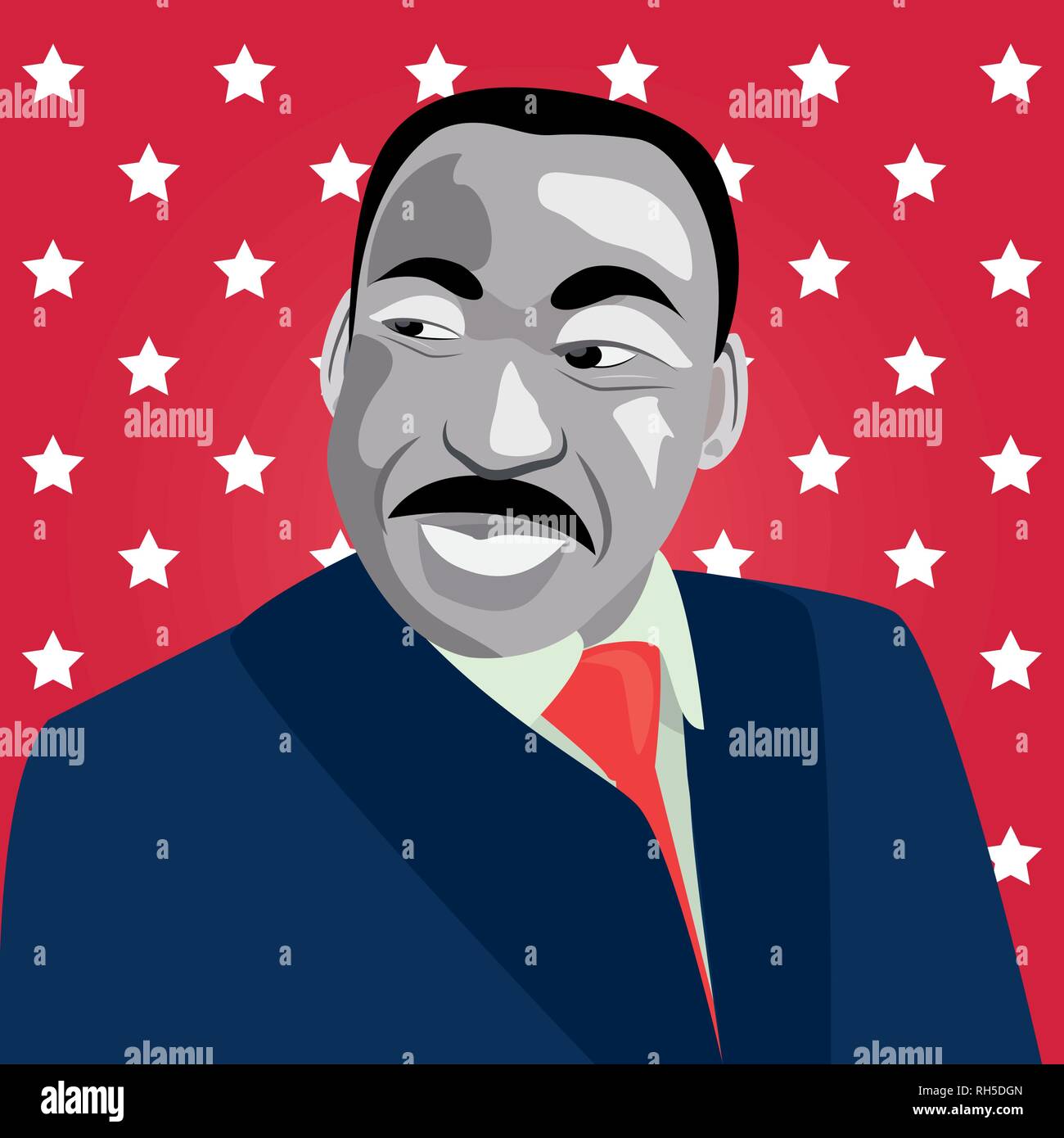 martin luther king portrait american character vector illustration ...