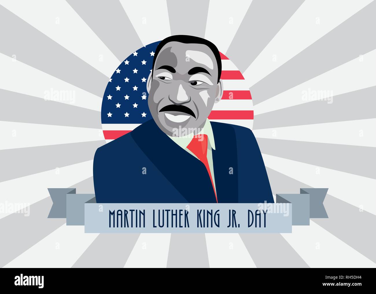 martin luther king portrait american character vector illustration ...
