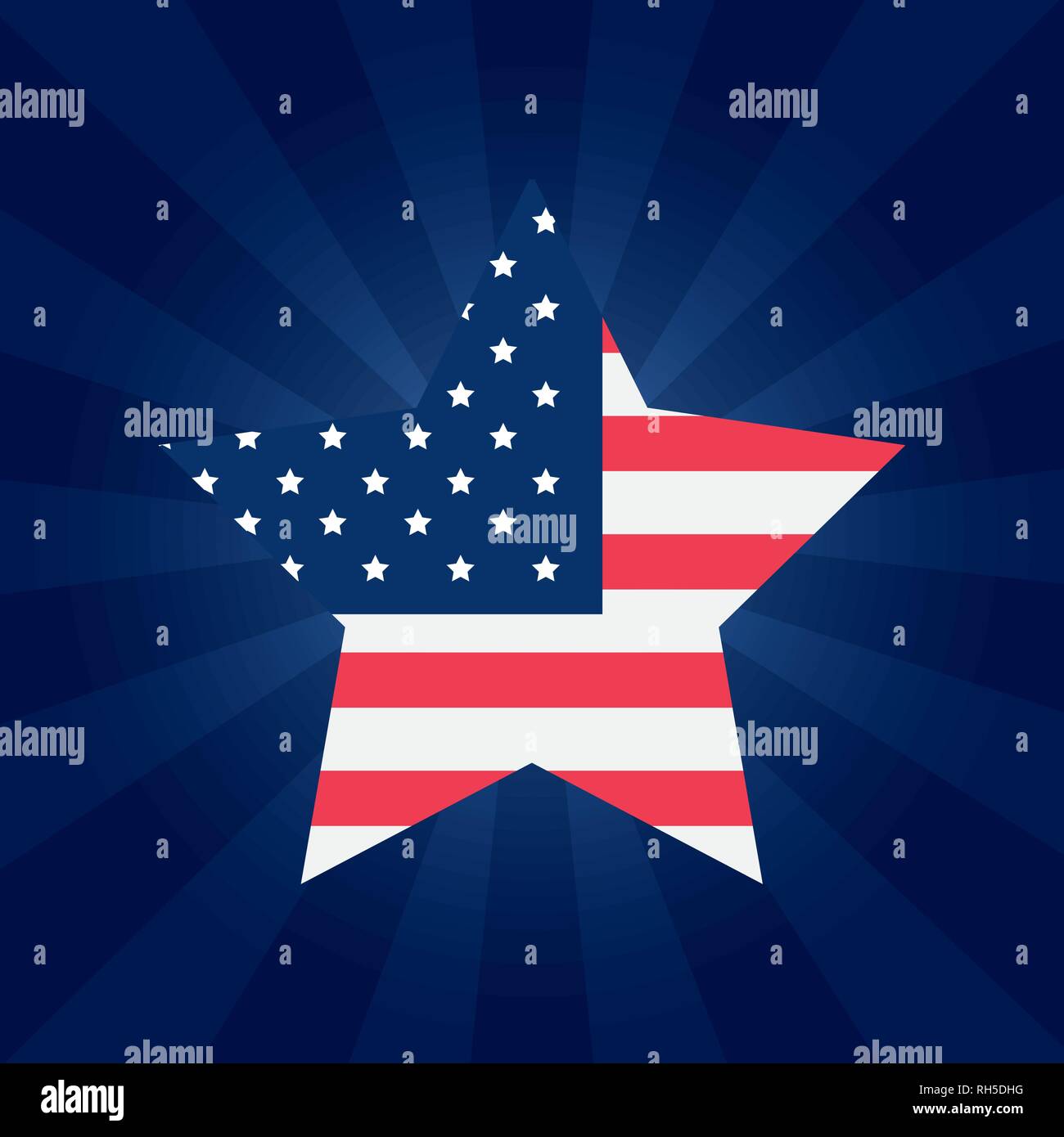 american flag star patriotic symbol vector illustration Stock Vector ...