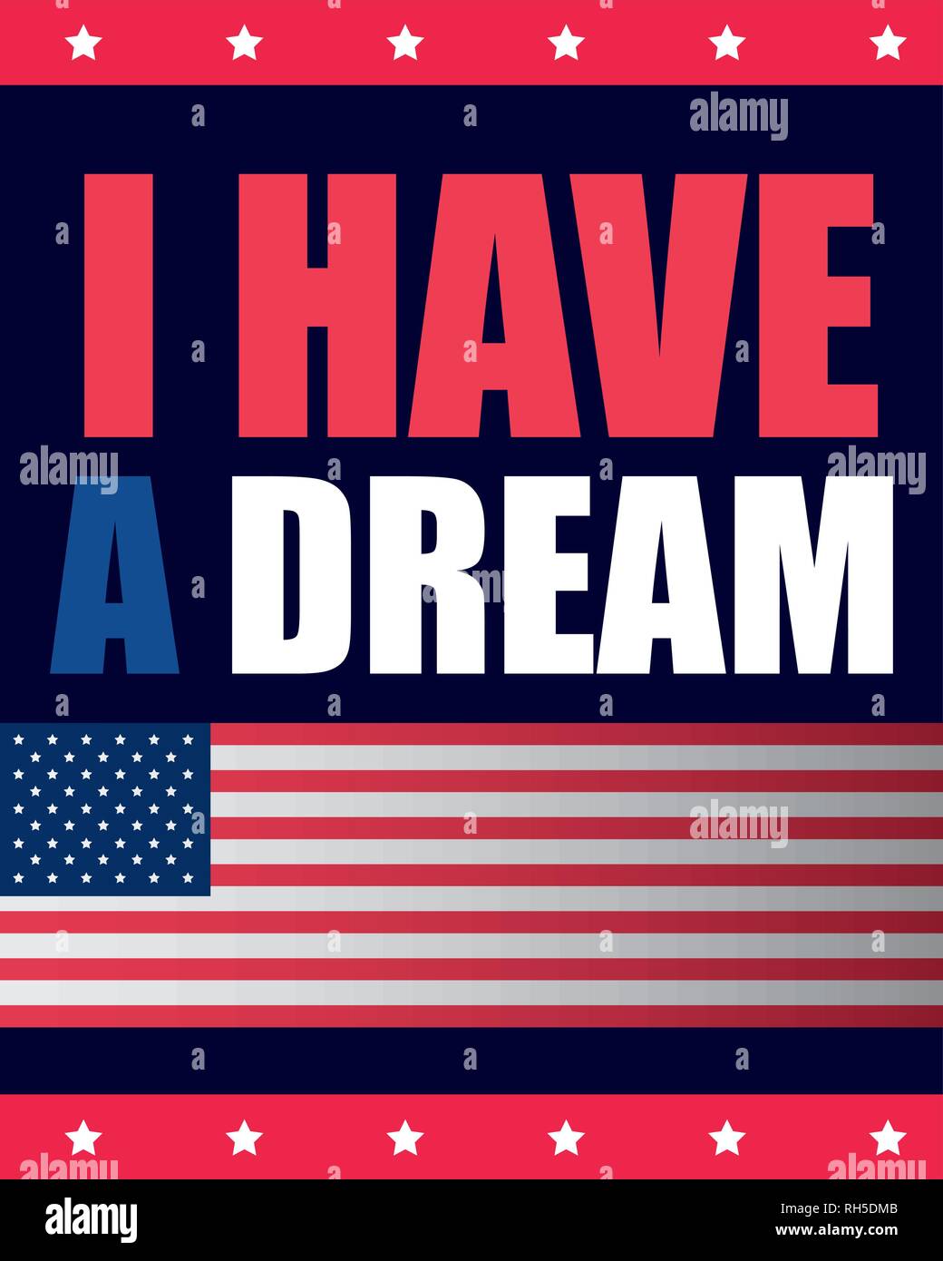 i have a dream martin luther king jr vector illustration Stock Vector ...