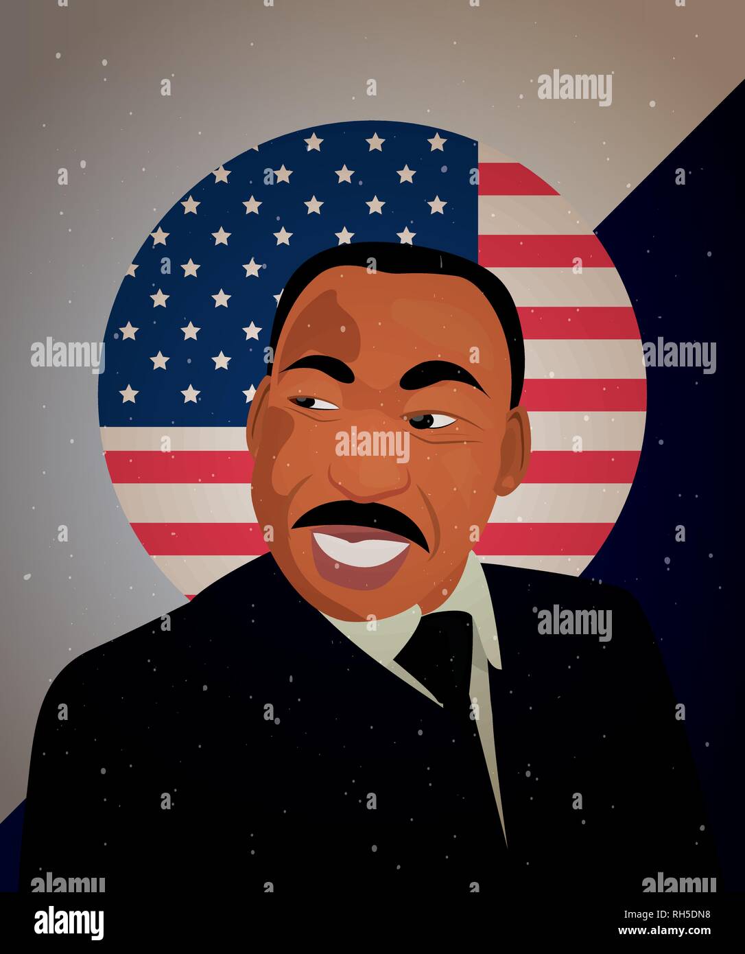martin luther king jr portrait vector illustration Stock Vector Image ...
