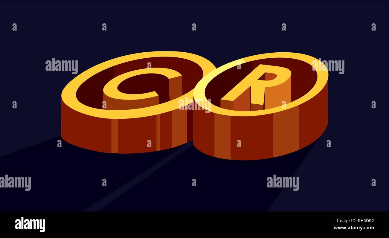 registered trademark copyright protection symbol vector illustration ...