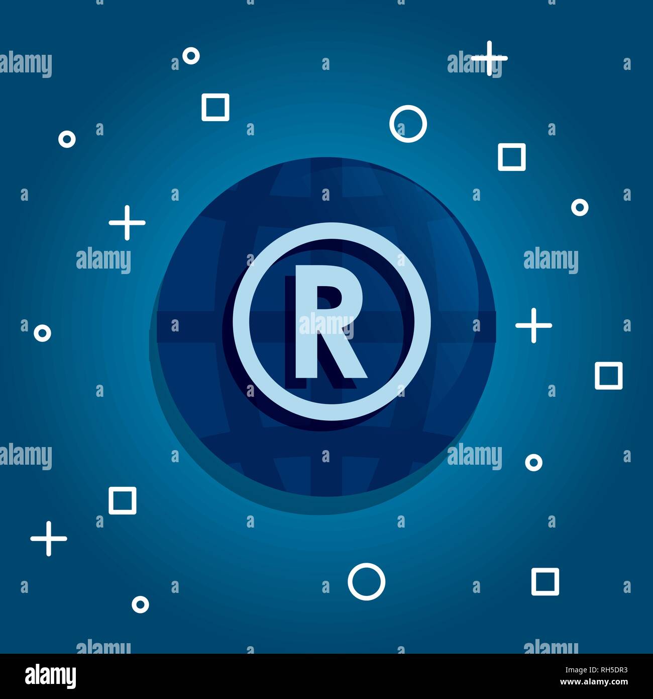 registered symbol copyright protection of intellectual vector ...