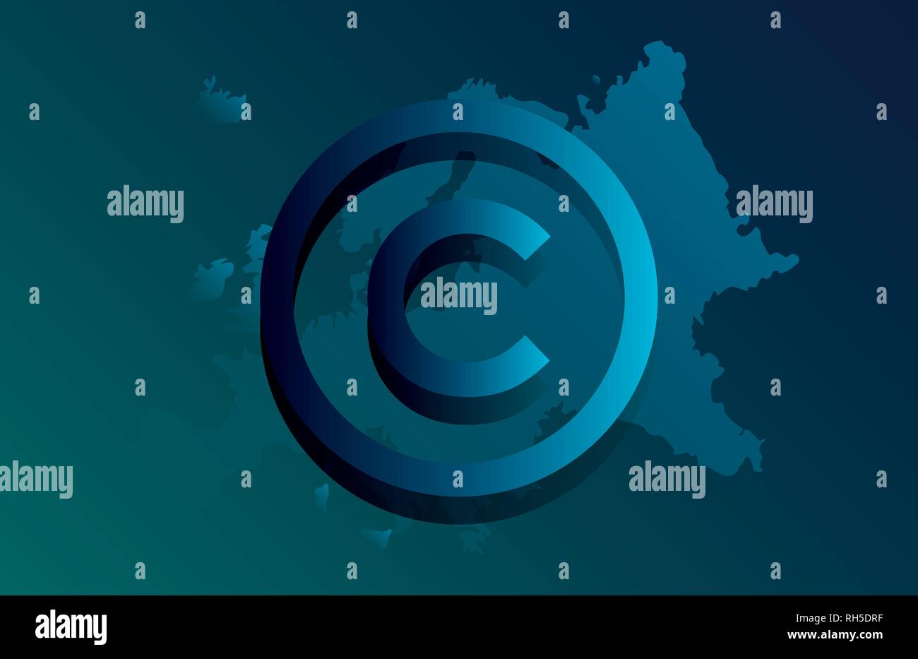 european union copyright protection of intellectual vector illustration ...
