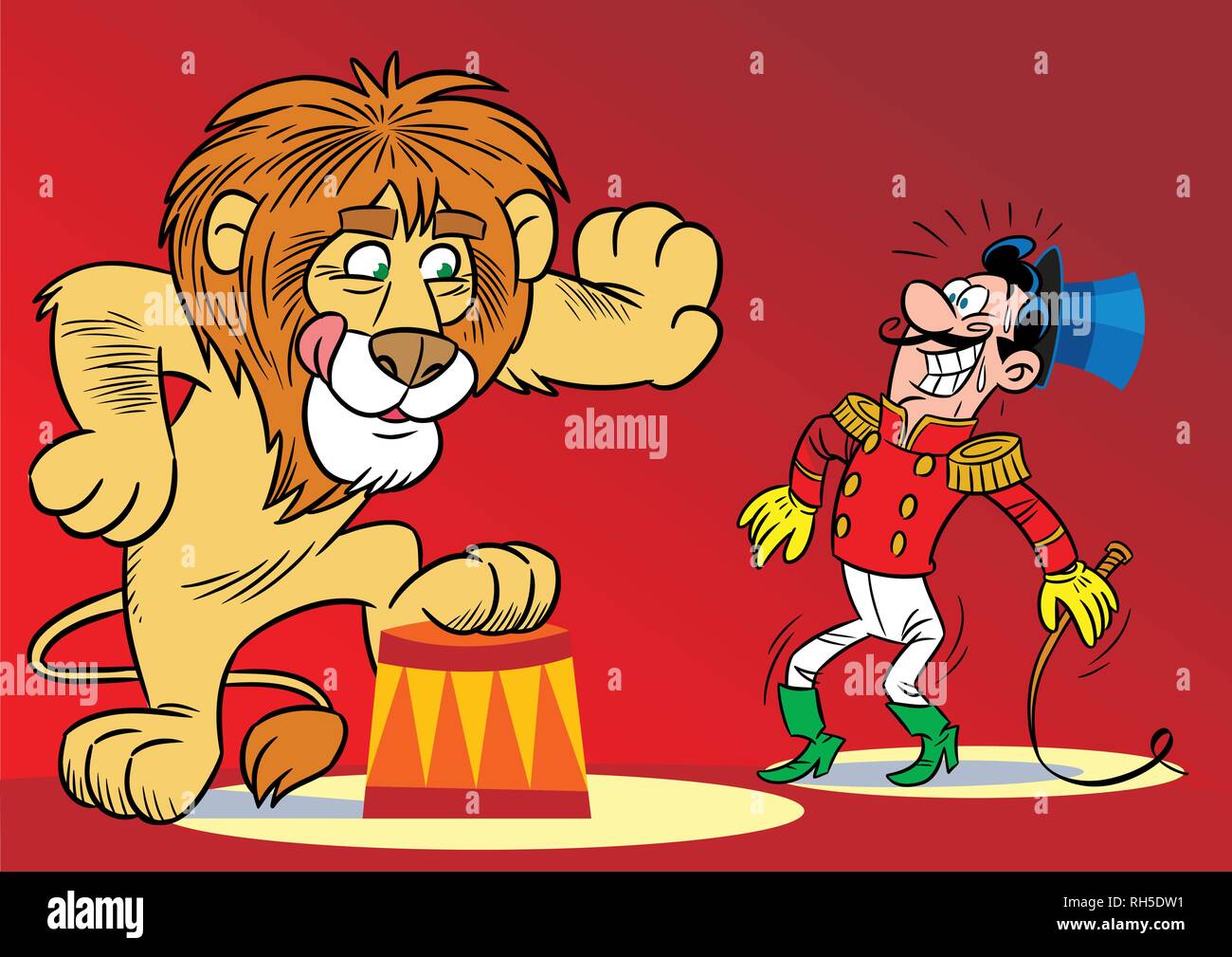 Circus show tiger tamer hi-res stock photography and images - Alamy