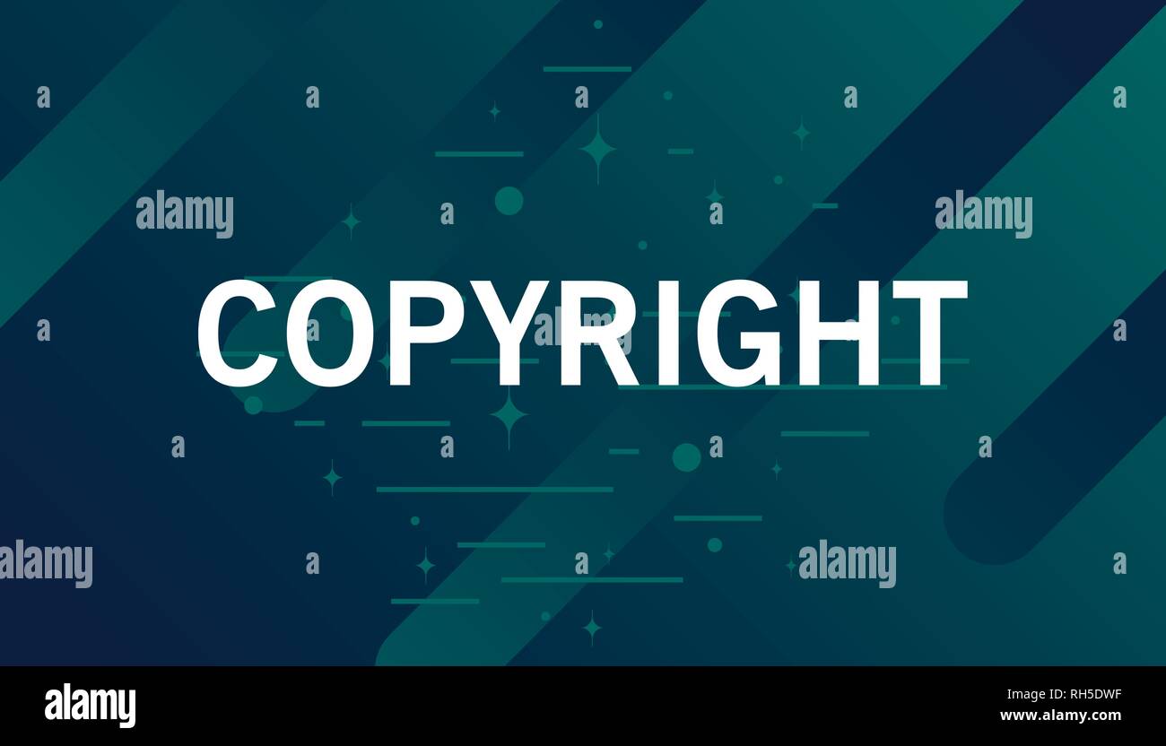 copyright protection of intellectual background vector illustration ...