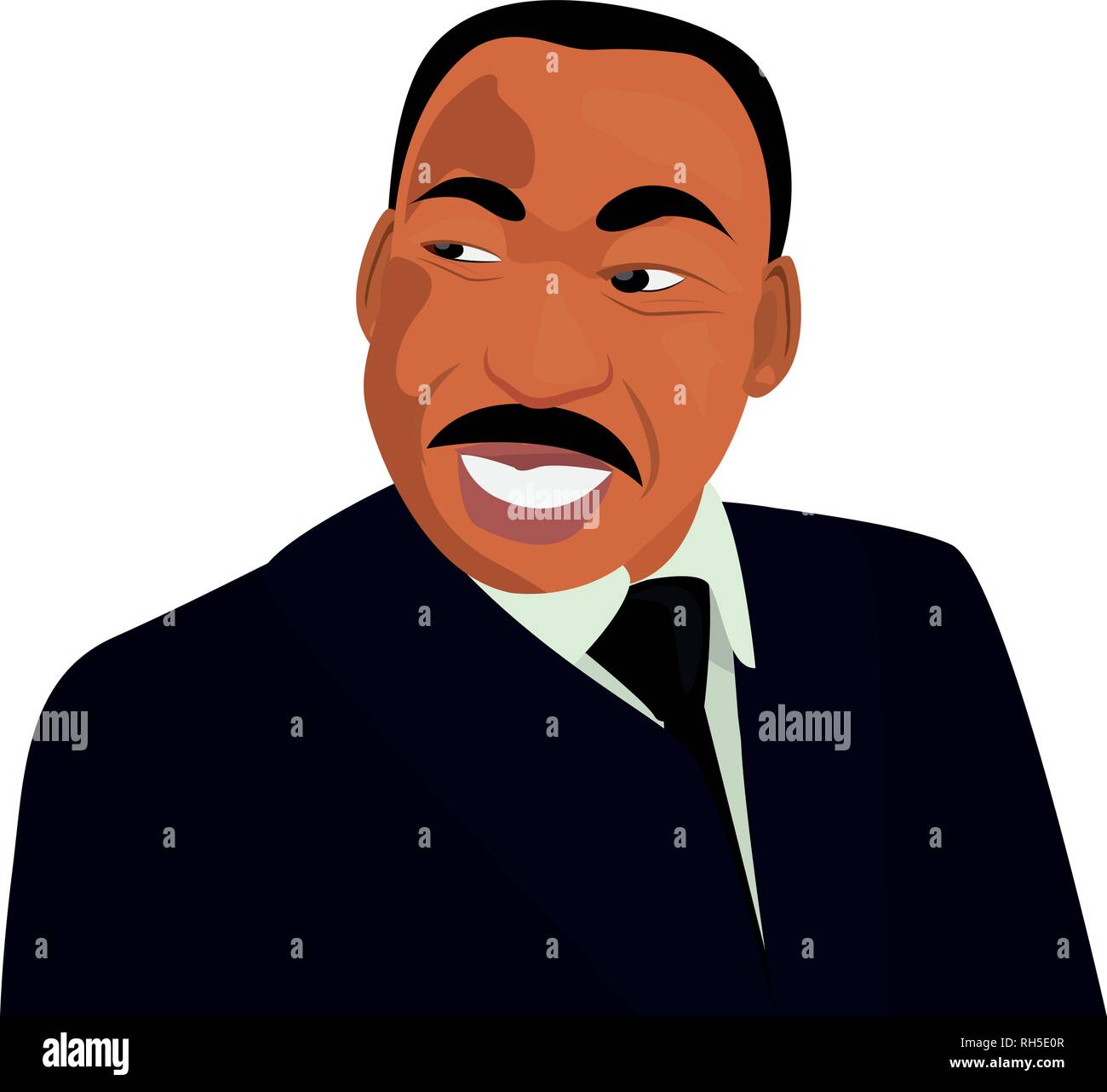 martin luther king portrait symbol vector illustration Stock Vector ...