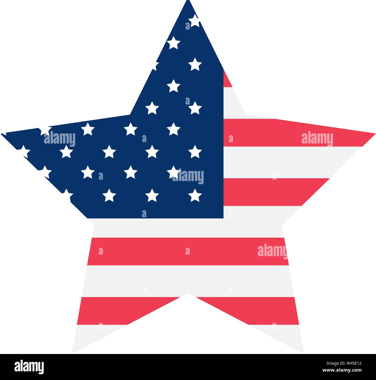 american flag star patriotic symbol vector illustration Stock Vector ...