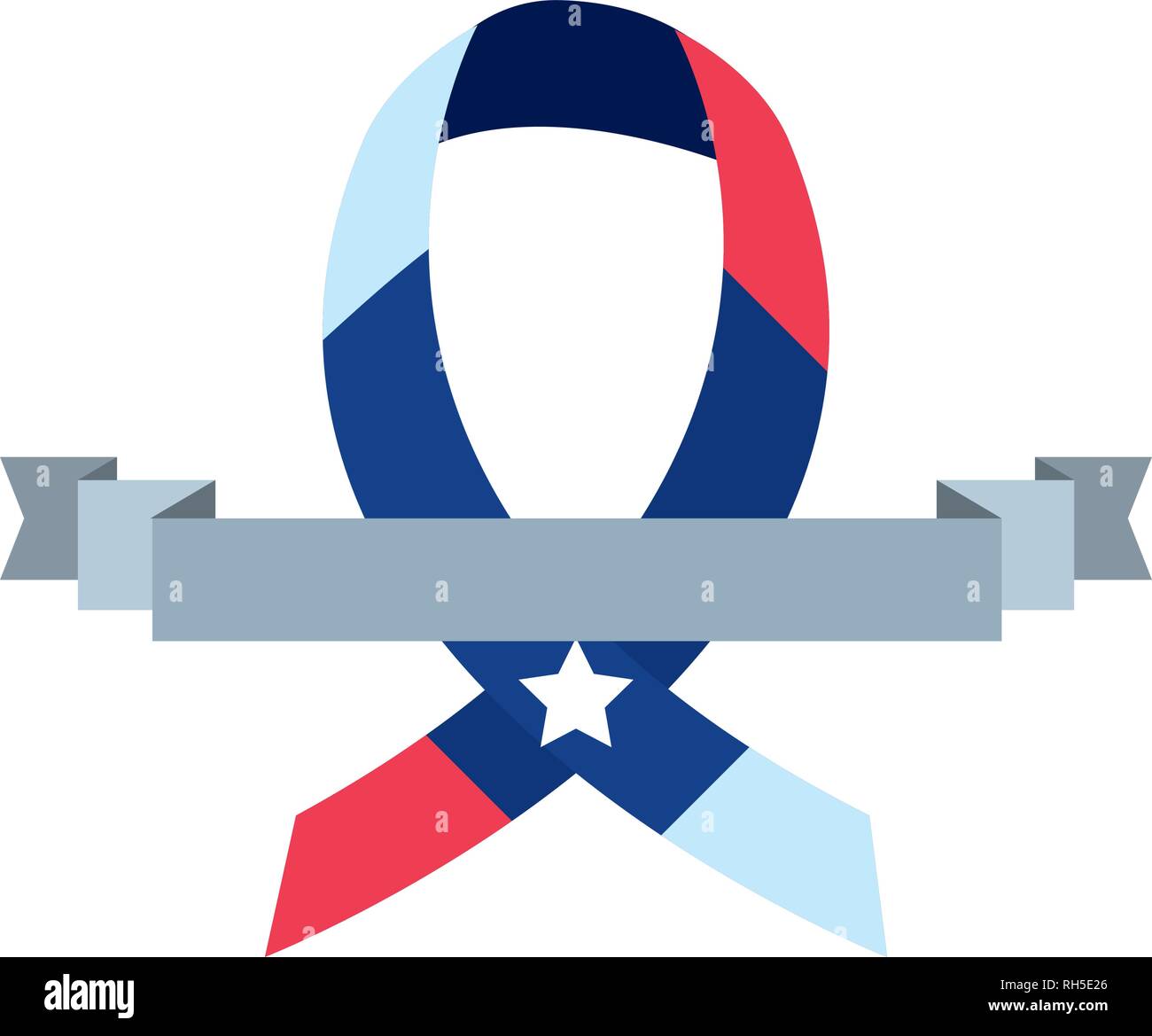 american flag ribbon banner sign vector illustration Stock Vector Image ...