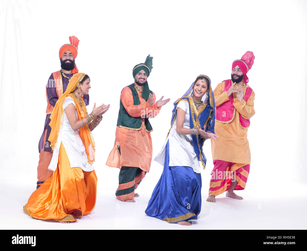 PORTRAIT OF A GROUP OF BHANGRA DANCERS Stock Photo - Alamy