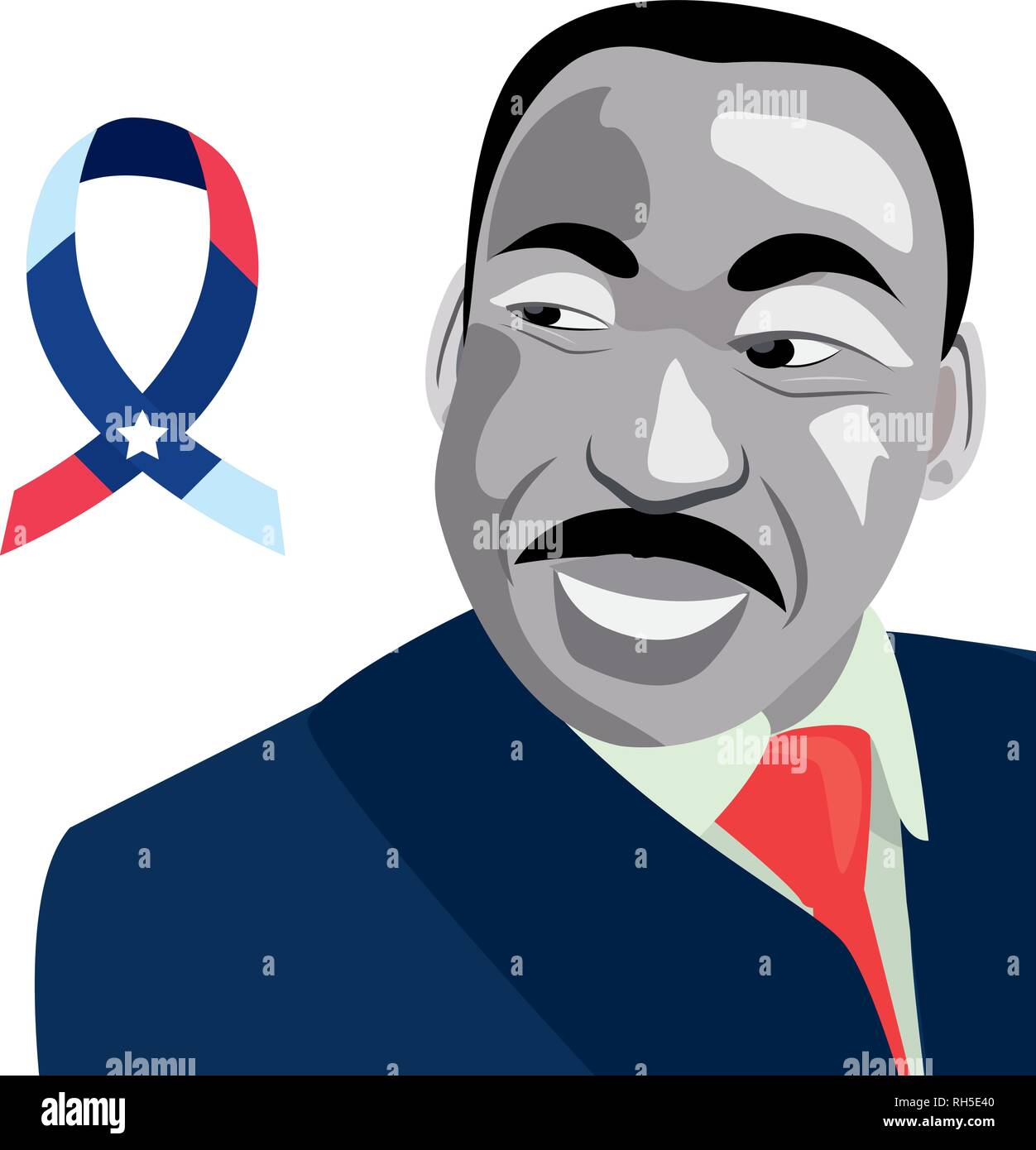 martin luther king portrait symbol vector illustration Stock Vector ...