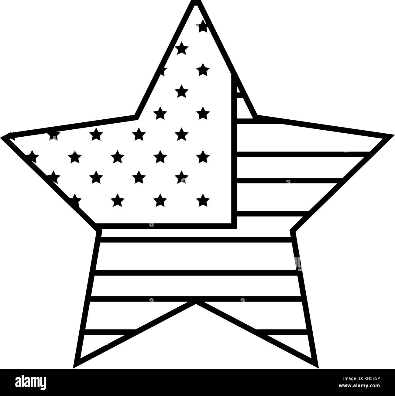 american flag star patriotic symbol vector illustration Stock Vector ...