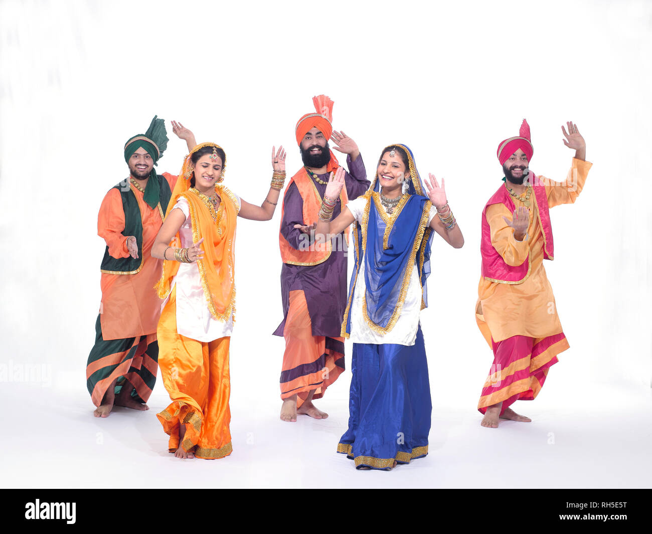 PORTRAIT OF A GROUP OF BHANGRA DANCERS Stock Photo - Alamy