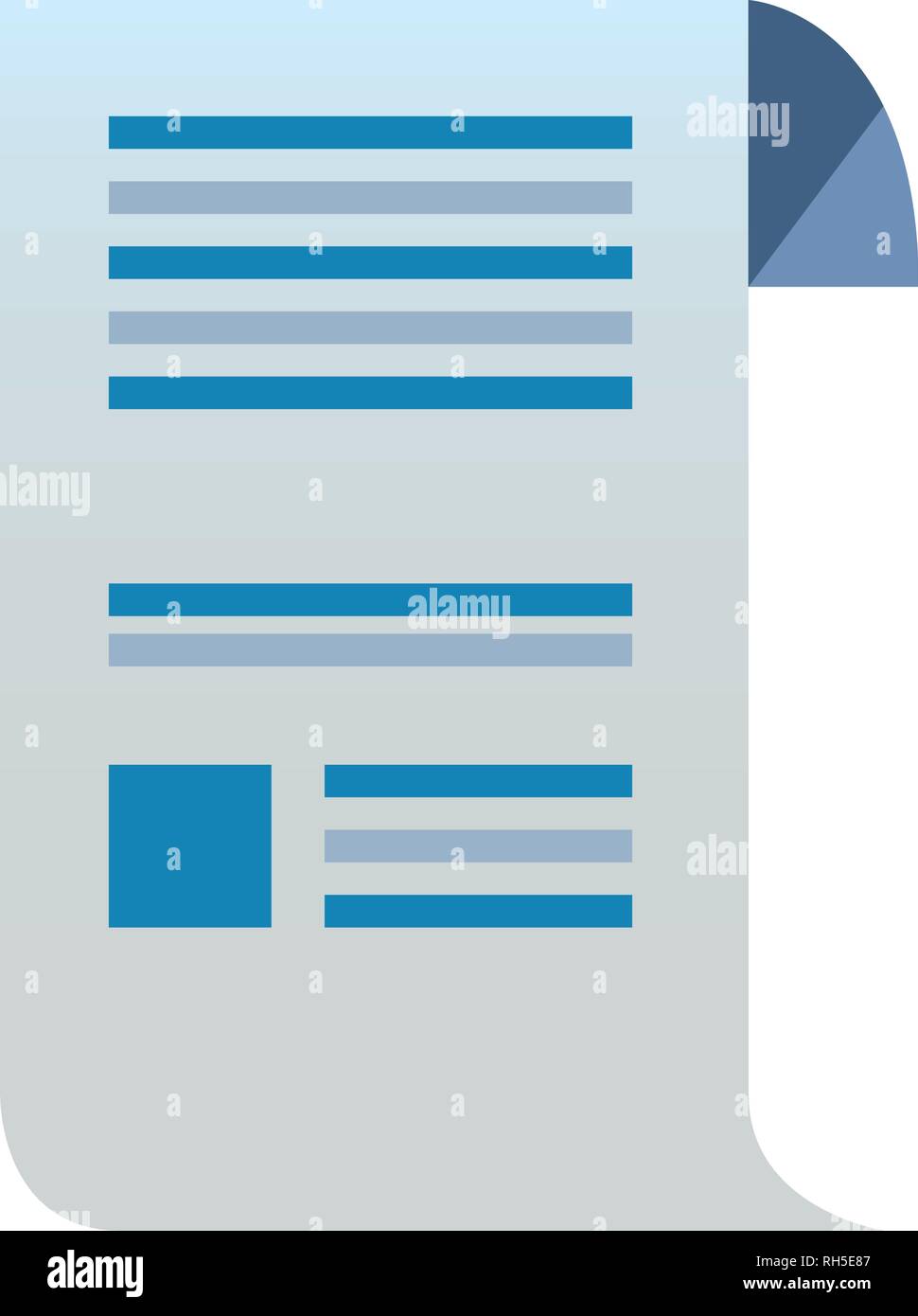 paper document sheet on white background vector illustration Stock ...