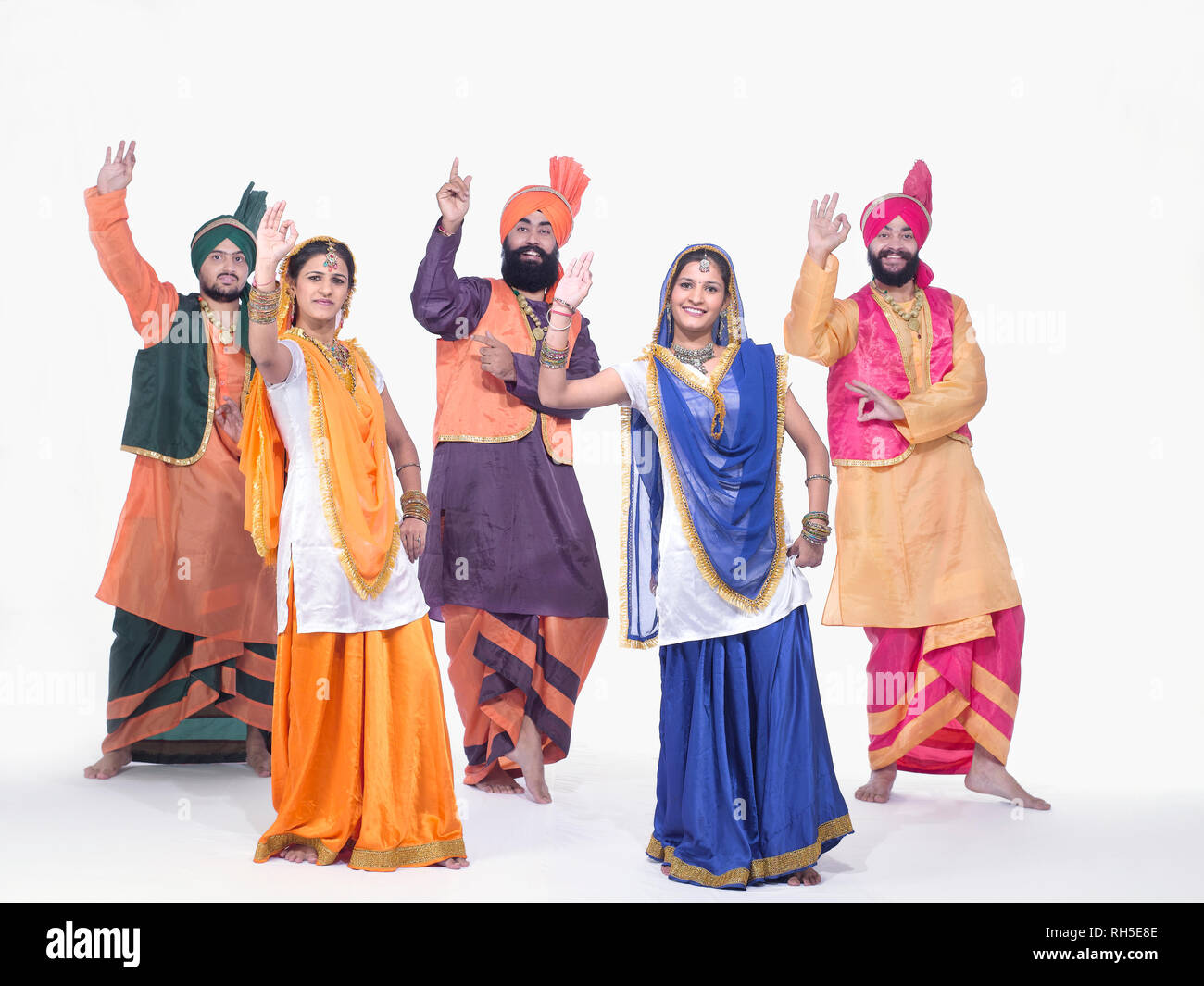 PORTRAIT OF A GROUP OF BHANGRA DANCERS Stock Photo - Alamy