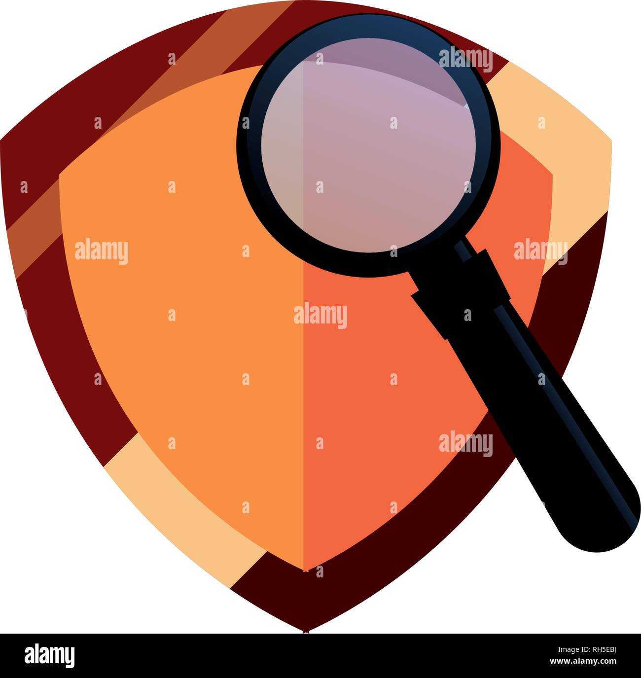 shield protection magnifying glass copyright of intellectual vector ...