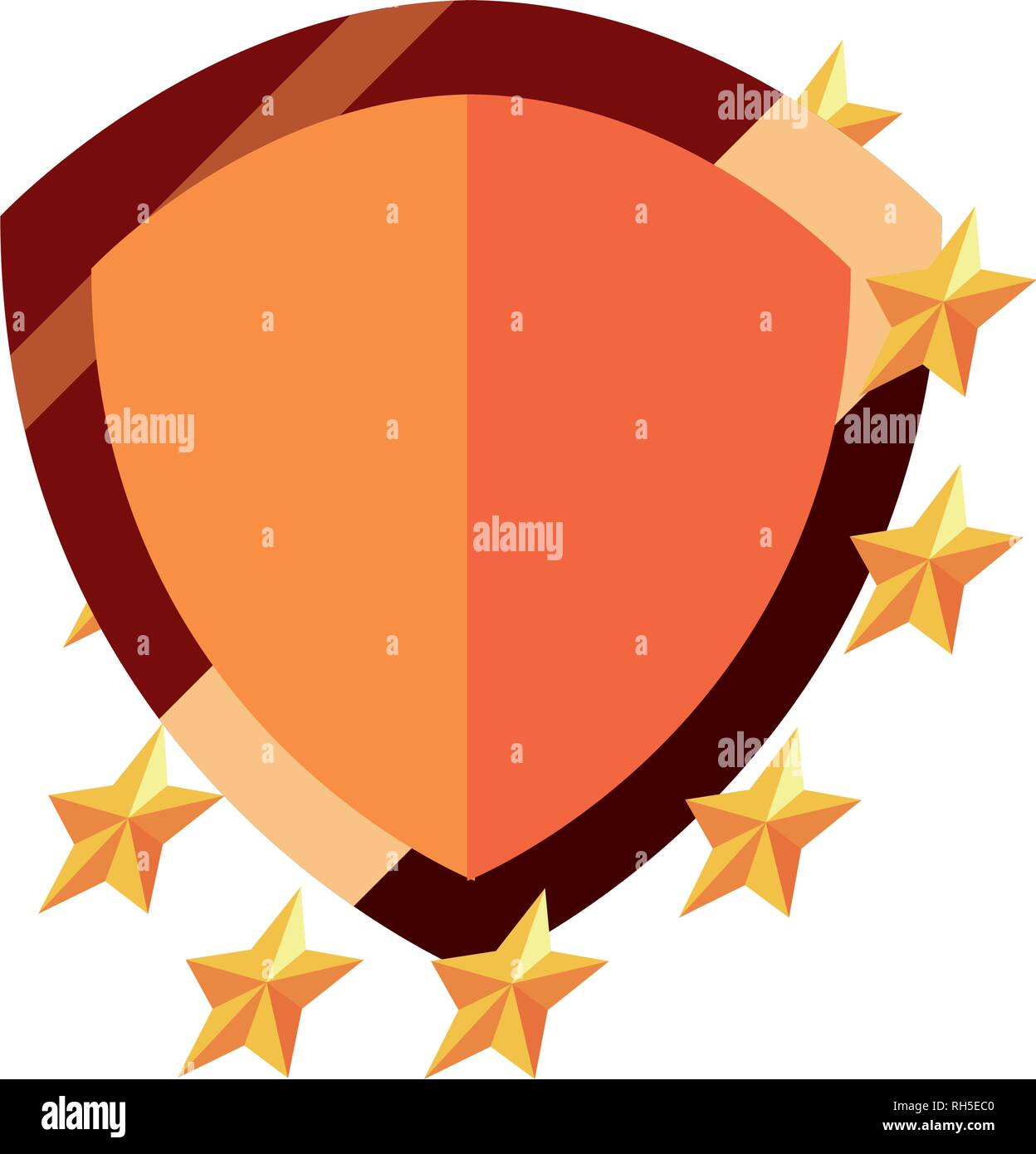 shield protection stars copyright of intellectual vector illustration ...