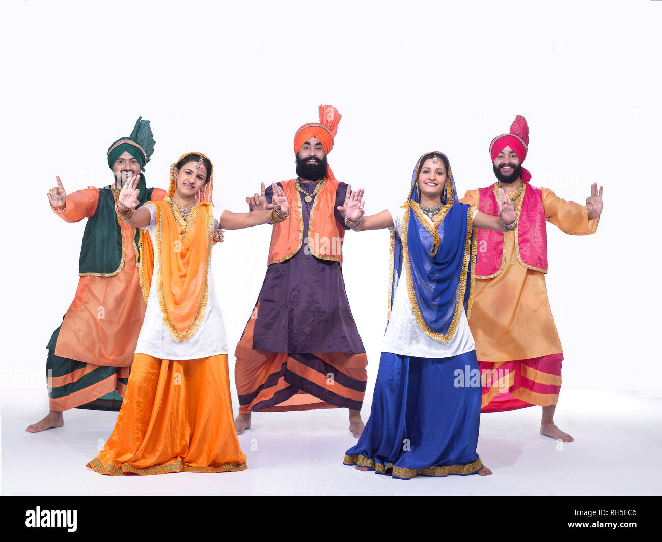 PORTRAIT OF A GROUP OF BHANGRA DANCERS Stock Photo - Alamy