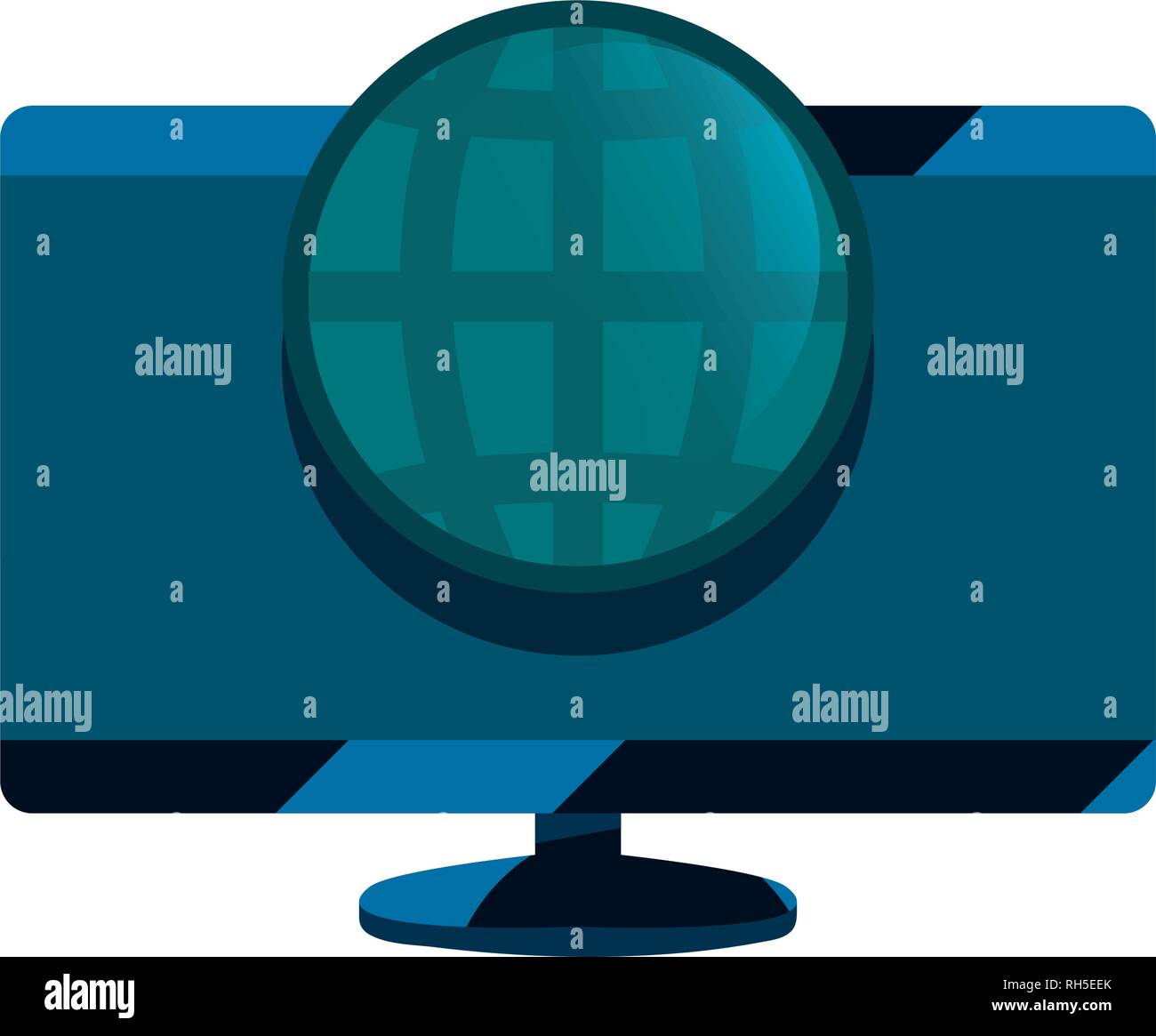 computer digital world protection copyright vector illustration Stock ...