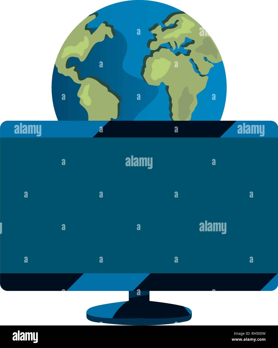 computer digital world protection copyright vector illustration Stock ...