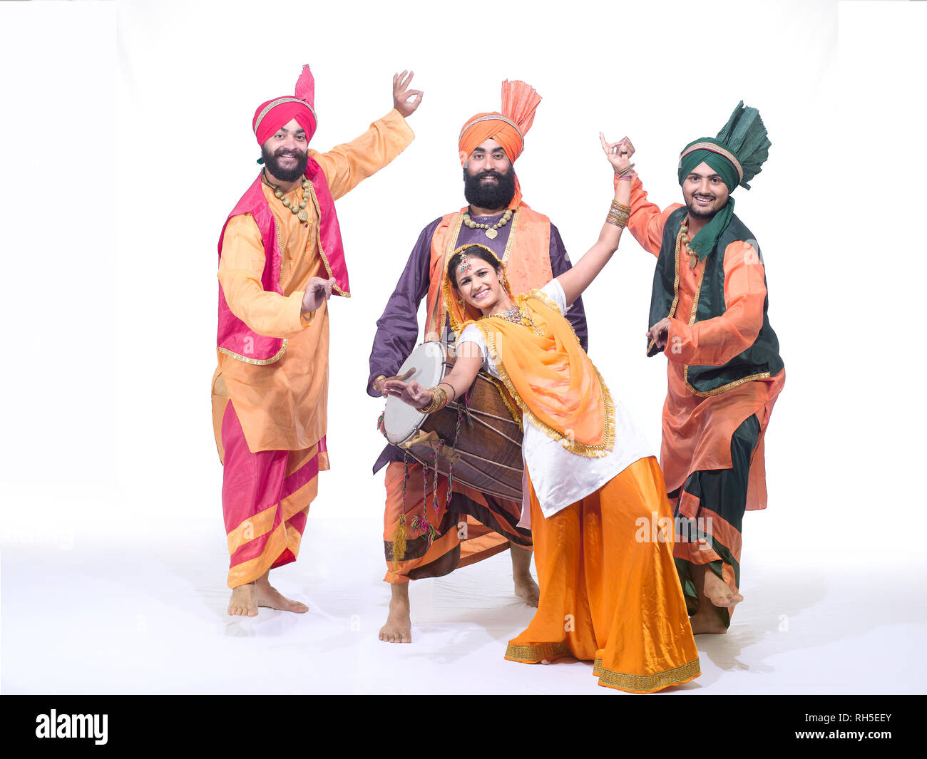 PORTRAIT OF A GROUP OF BHANGRA DANCERS Stock Photo - Alamy