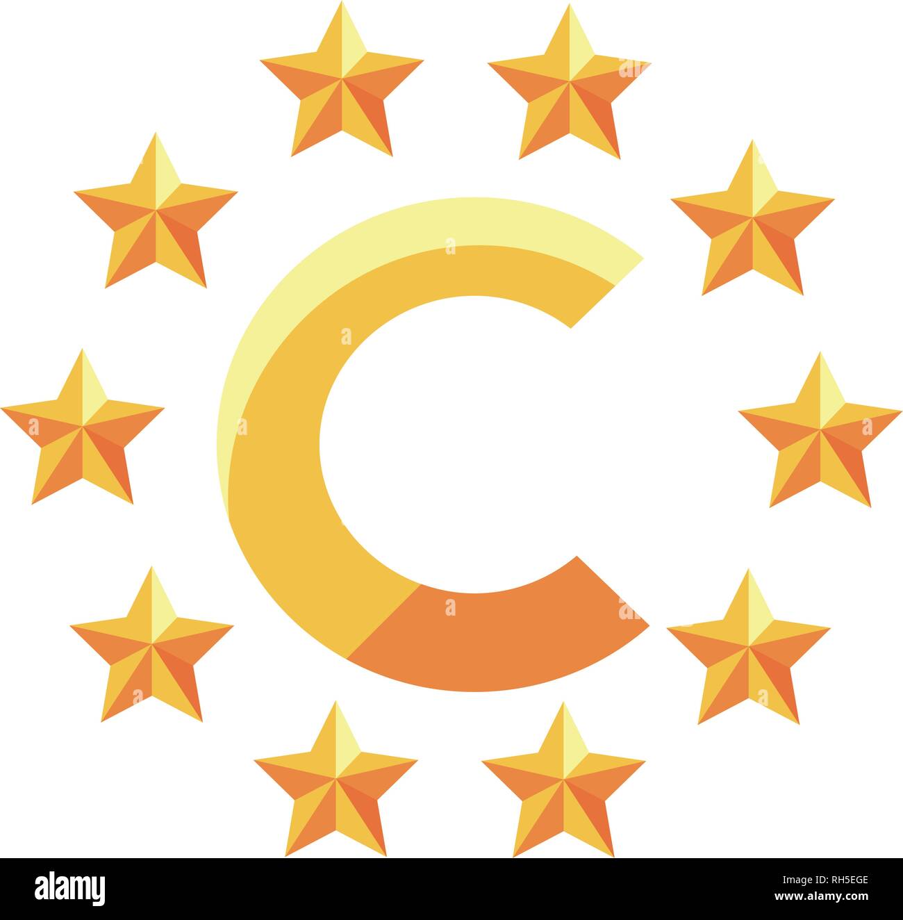 copyright of intellectual sign on white background vector illustration ...