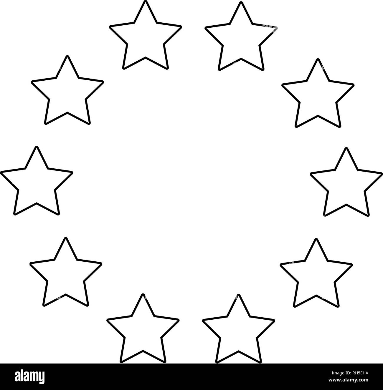 Stars Round Shape On White Background Vector Illustration Stock Vector stars-round-shape-on-white-background-vector-illustration-stock-vector