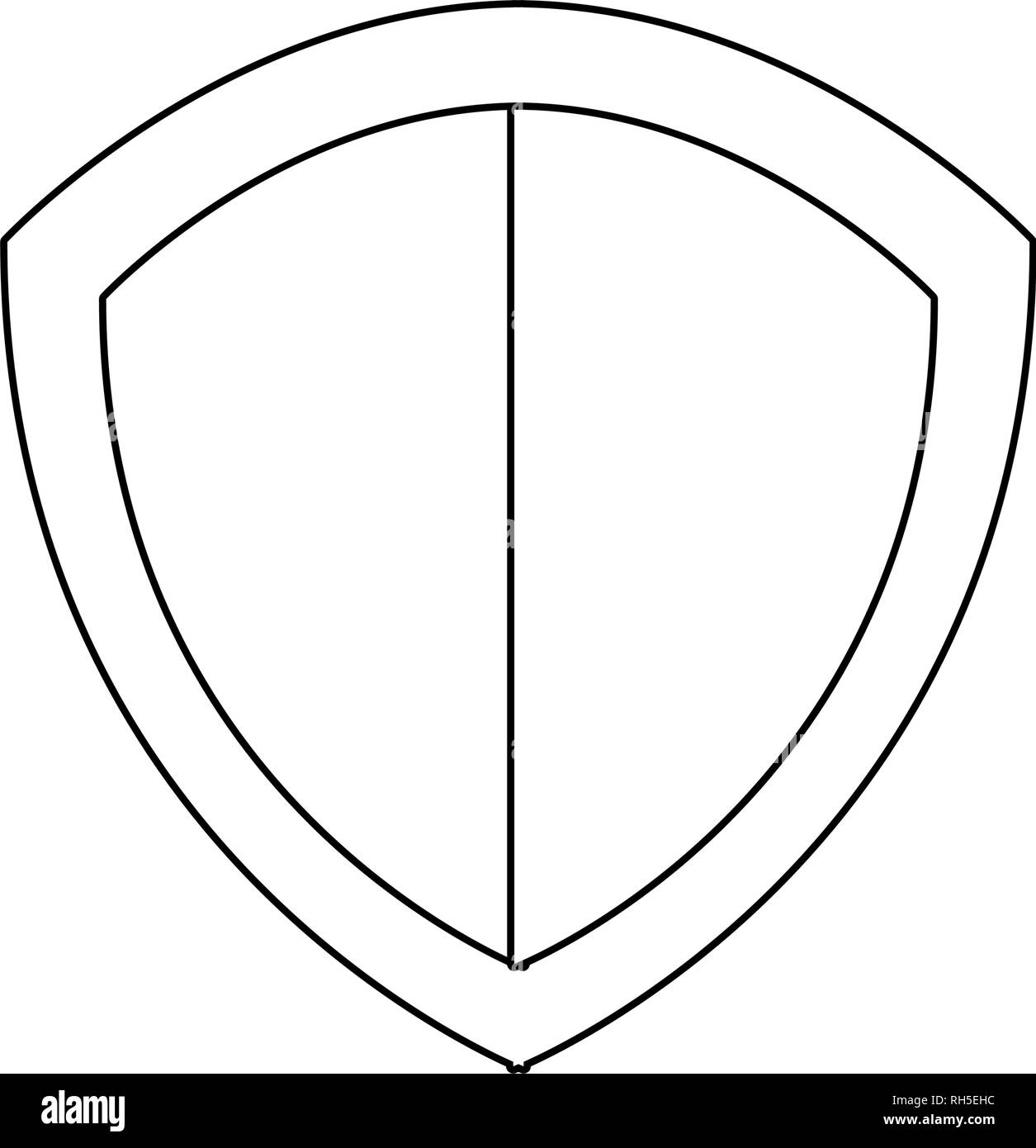 shield protection sign on white background vector illustration Stock ...