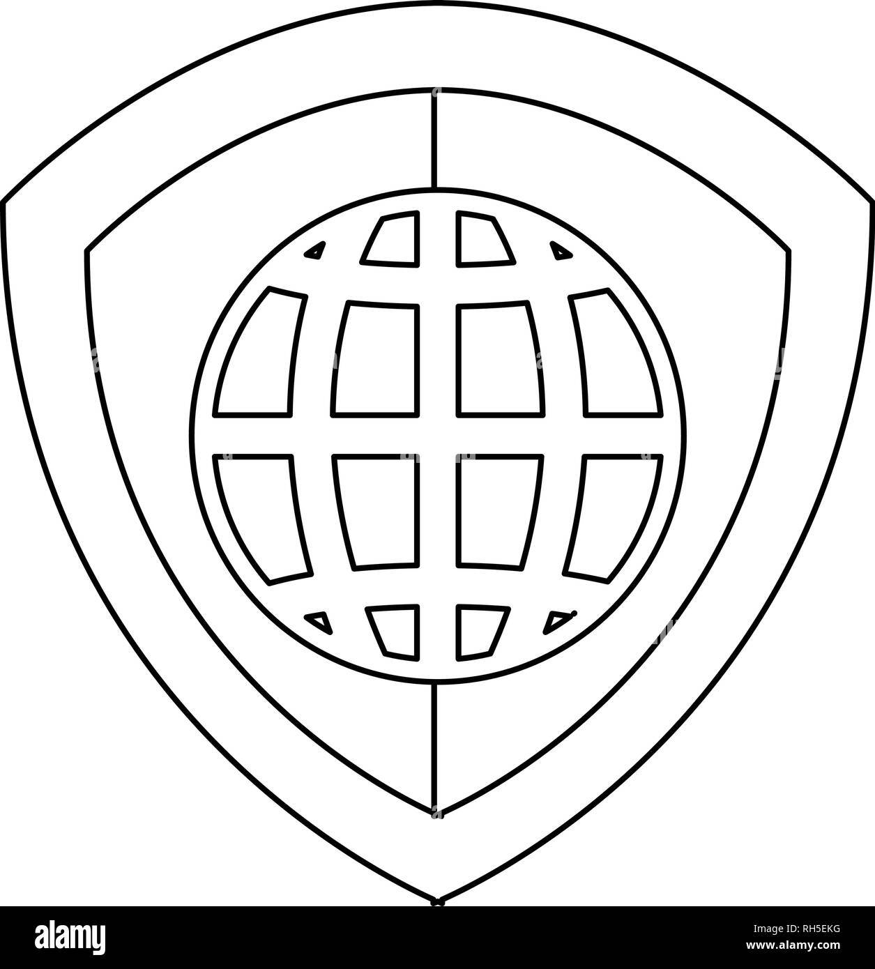 shield protection world property copyright of intellectual vector ...