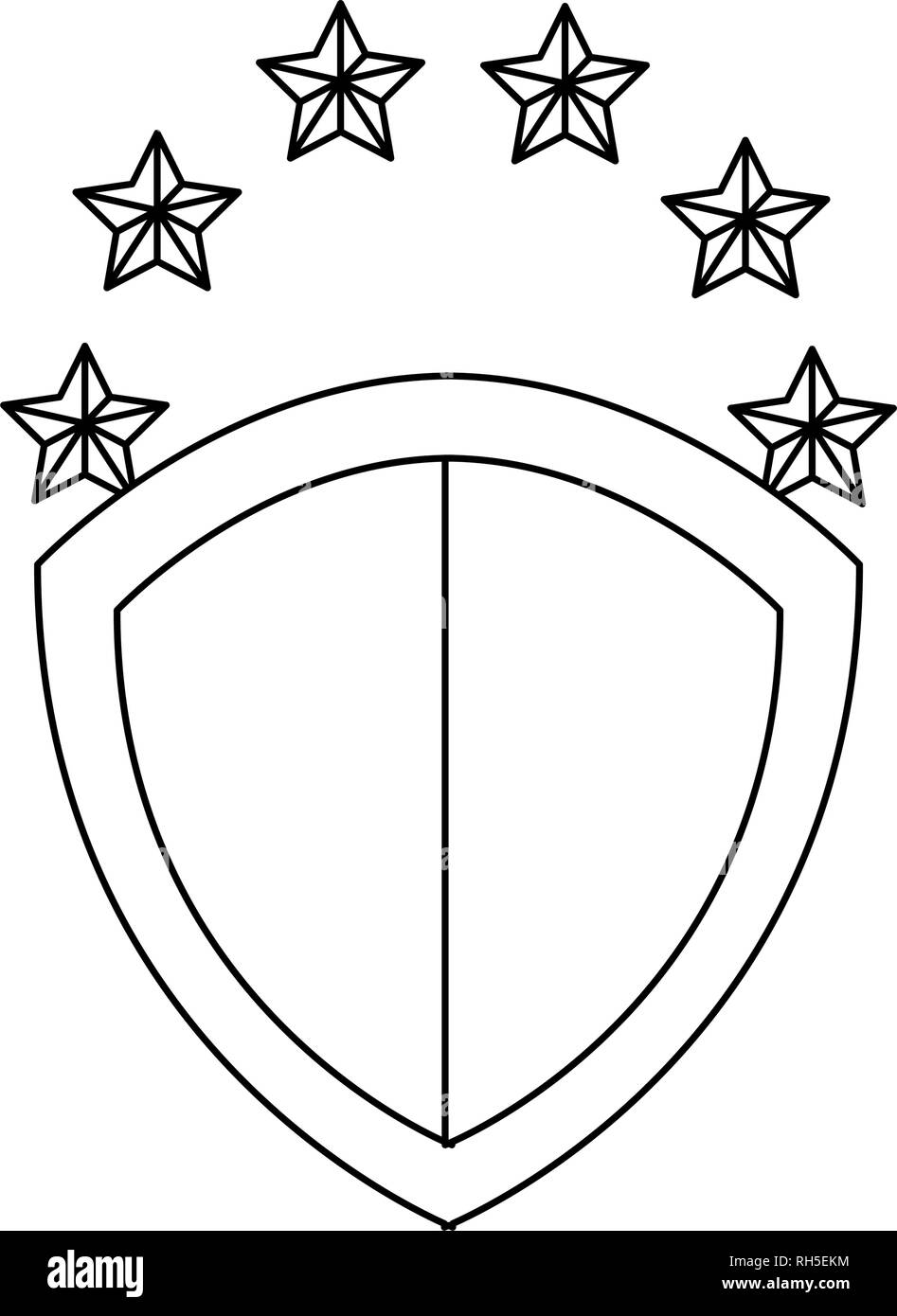 shield protection stars copyright of intellectual vector illustration ...