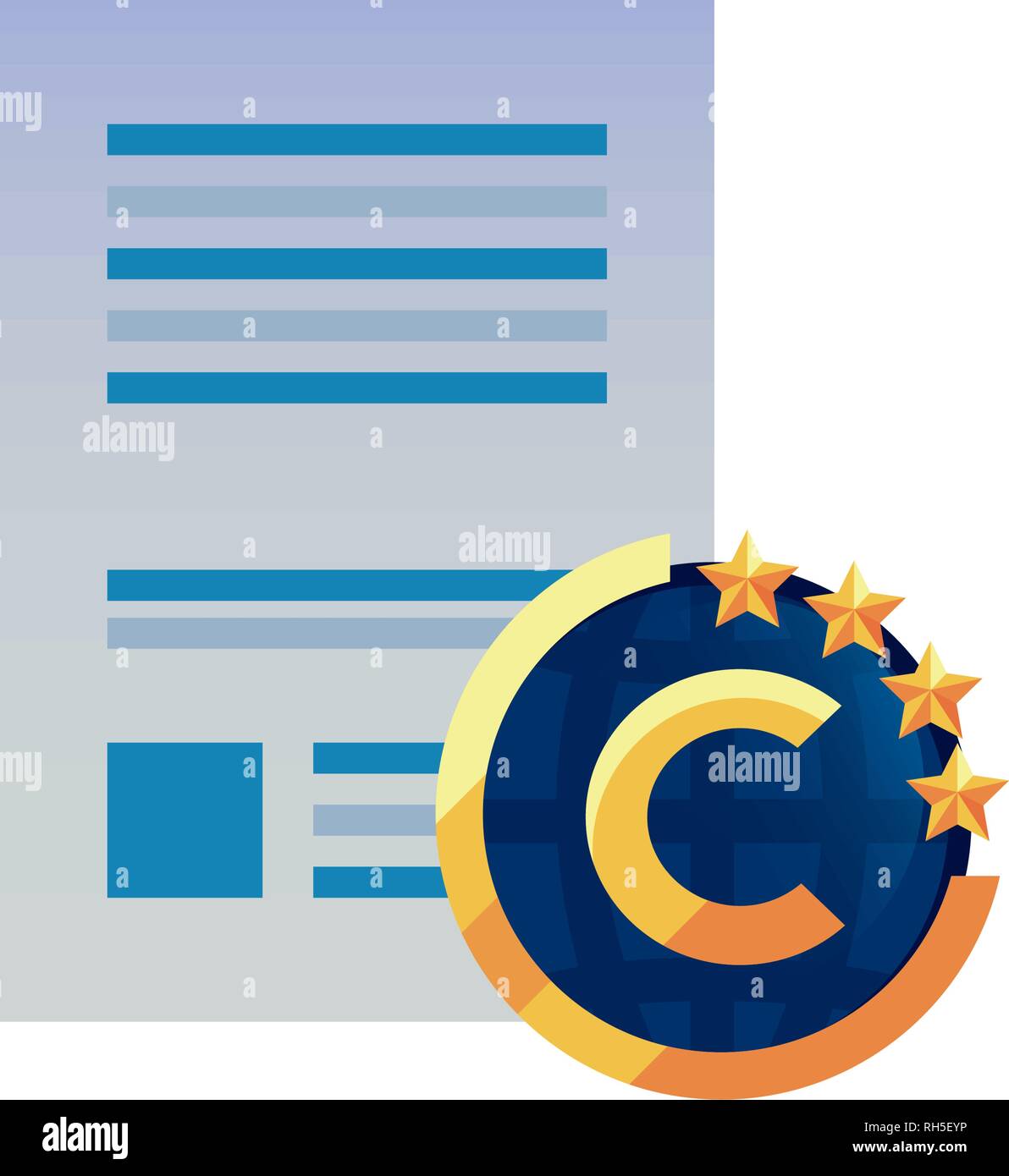 patent license copyright of intellectual vector illustration Stock ...
