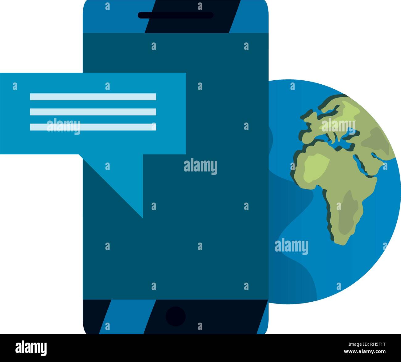 cellphone world message copyright of intellectual vector illustration ...