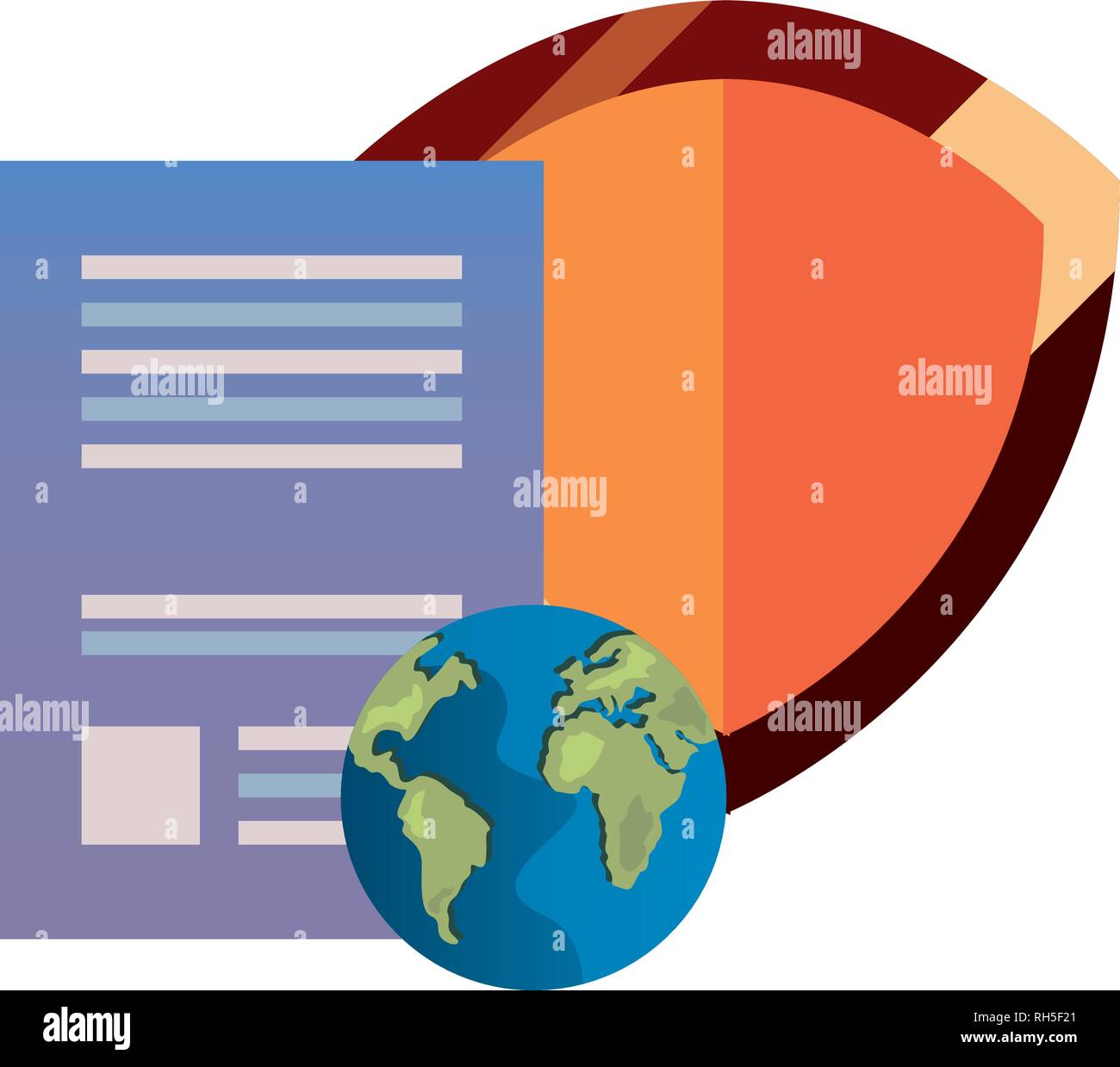 shield contract world copyright of intellectual vector illustration ...