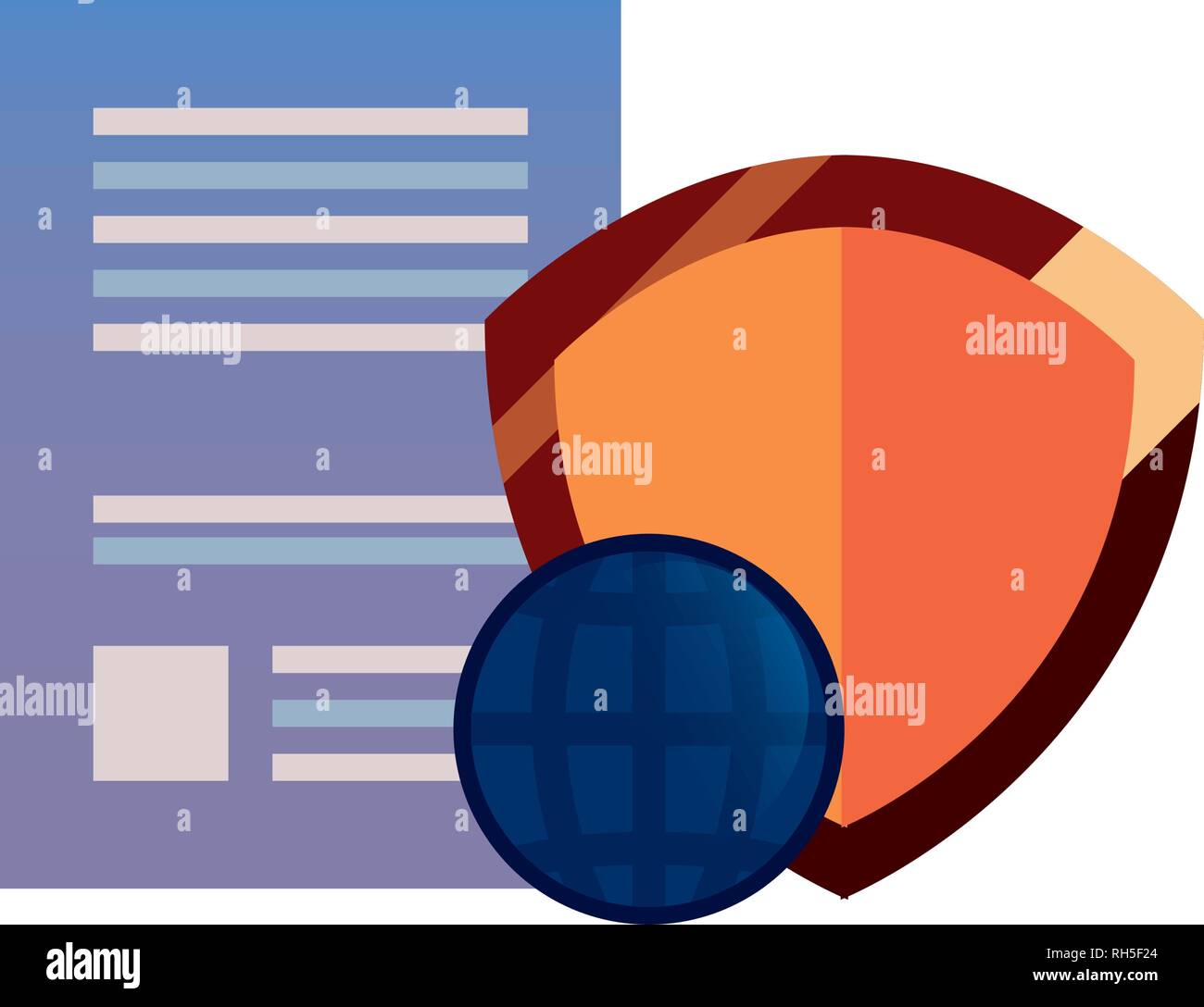 shield contract world copyright of intellectual vector illustration ...