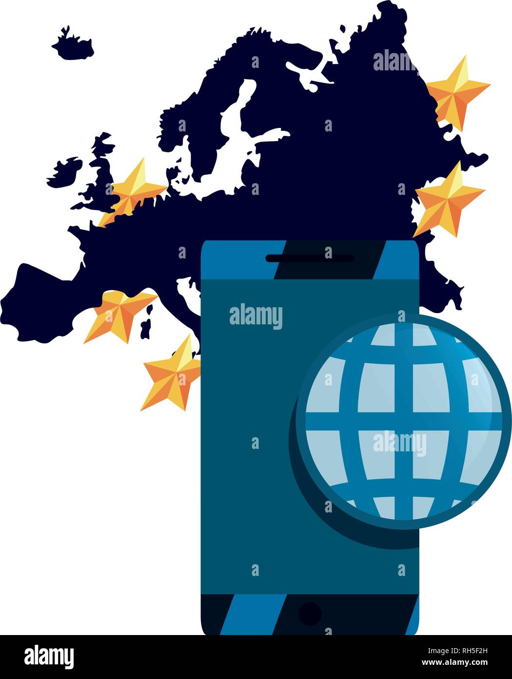 cellphone world map copyright of intellectual vector illustration Stock ...