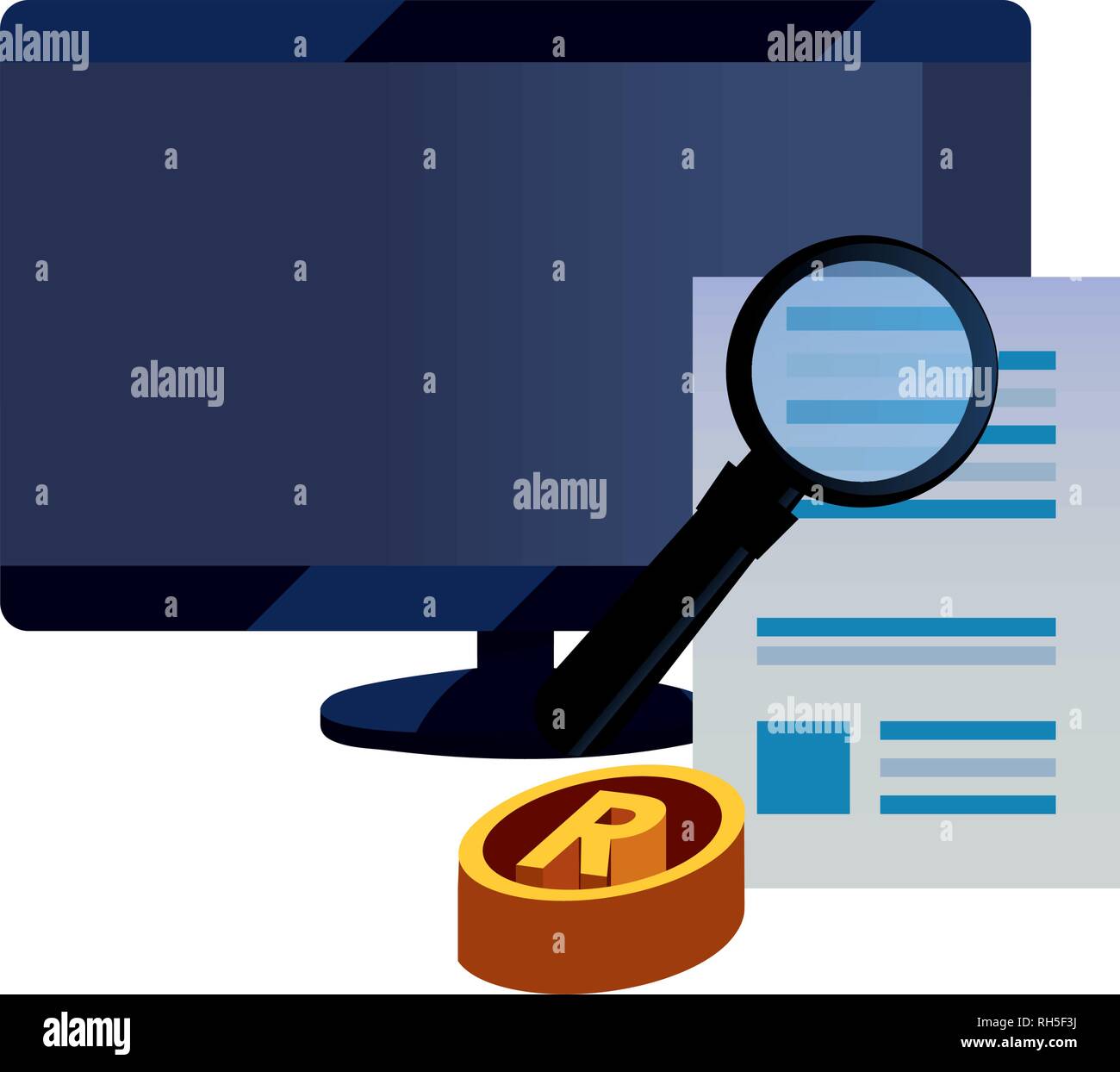 computer patent analysis copyright of intellectual vector illustration ...