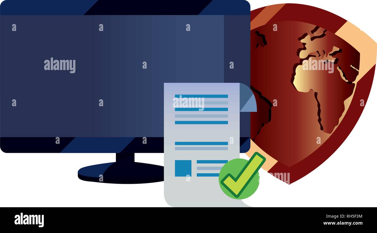 computer security patent checkmark copyright of intellectual vector ...