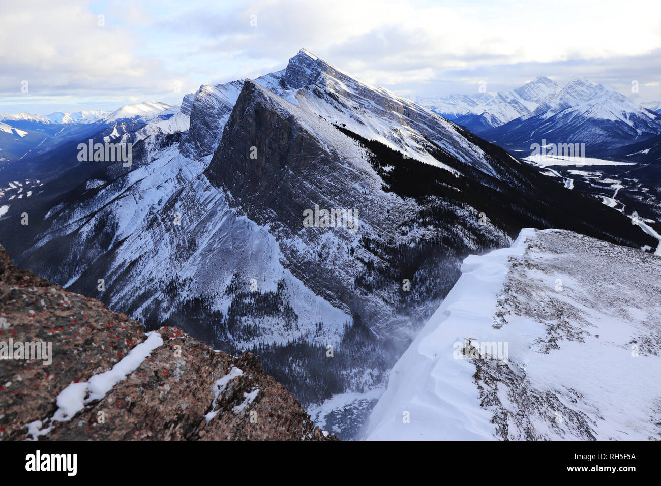 Mount Ha Ling from East End of Rundle trail, Canmore, Alberta, Canada ...