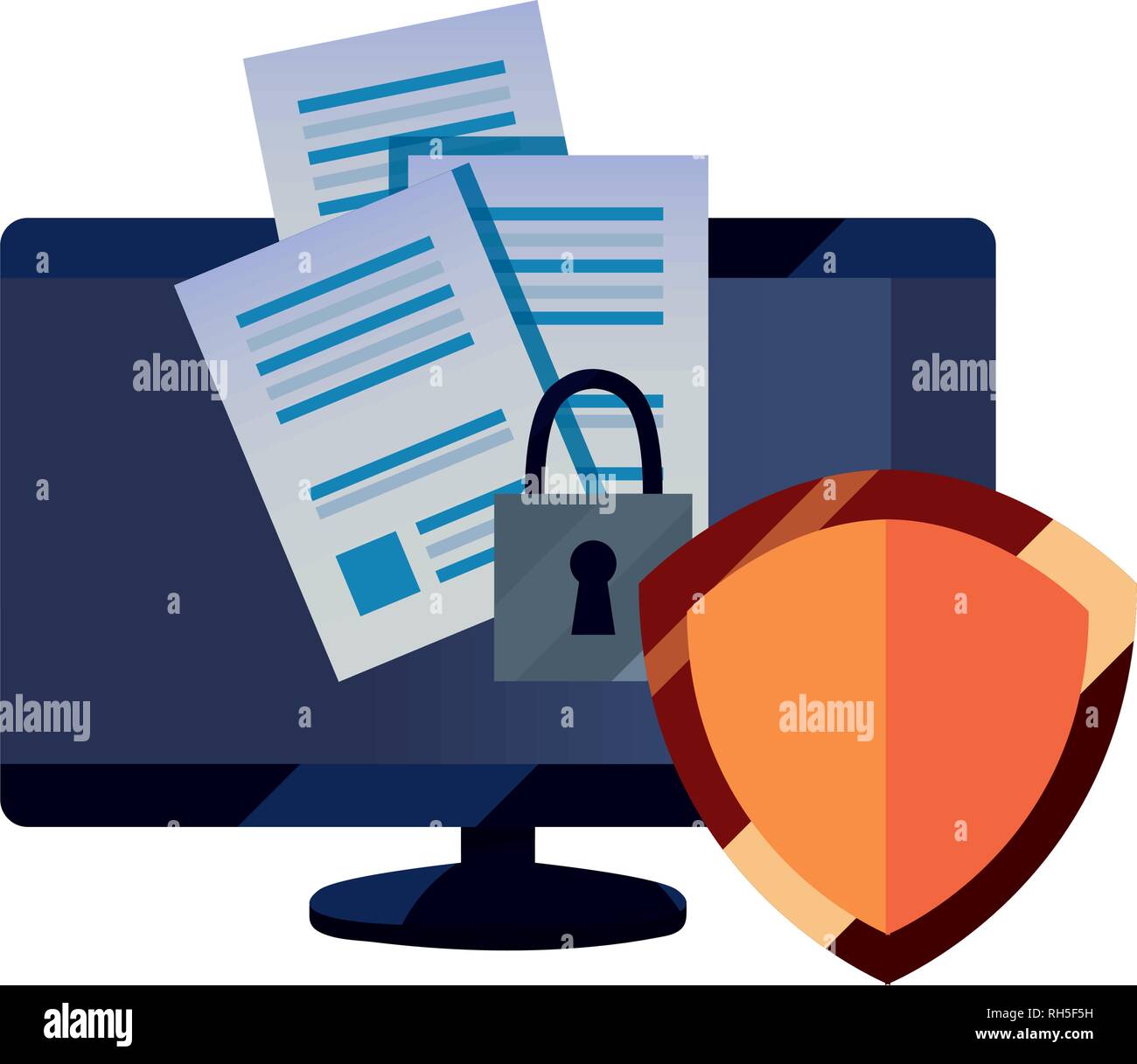computer shield protection security copyright of intellectual vector ...