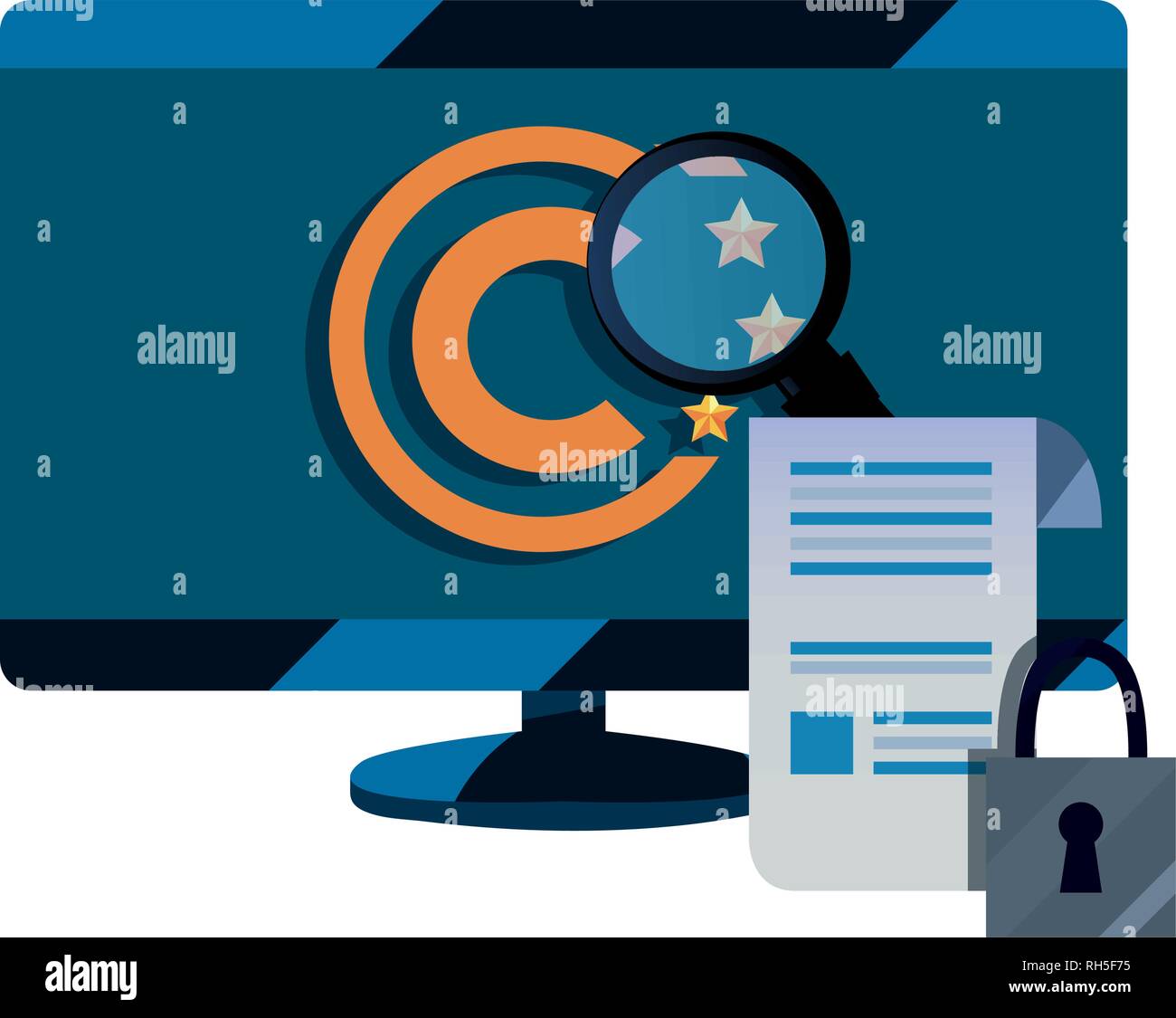 computer paper security data copyright of intellectual vector ...