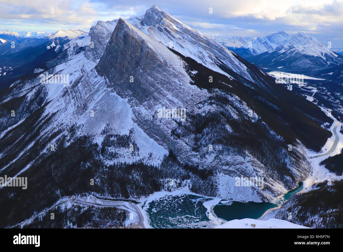 Mount Ha Ling from East End of Rundle trail, Canmore, Alberta, Canada ...